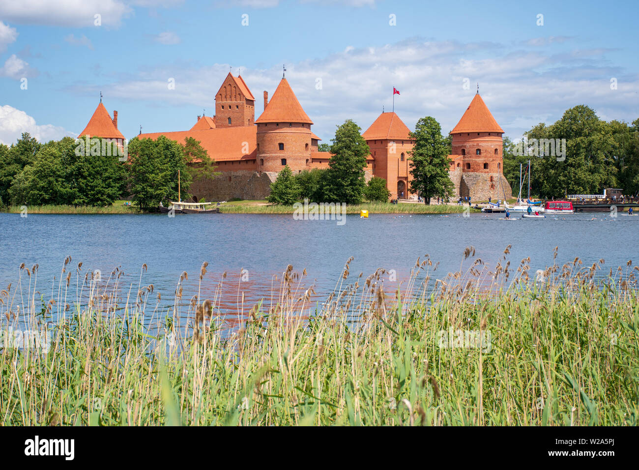 Medieval castle of Trakai, Vilnius, Lithuania, Eastern Europe, located ...