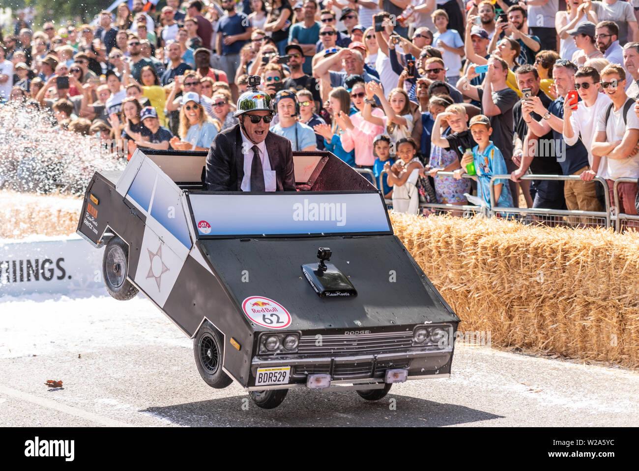 Red Bull Soapbox race at 'Ally Pally' in London taking place in the ...