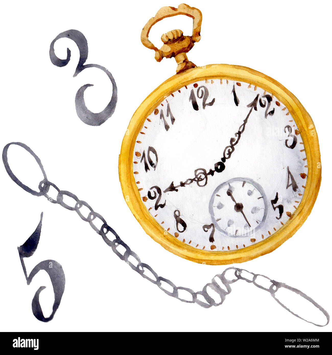Vintage Watch Illustration