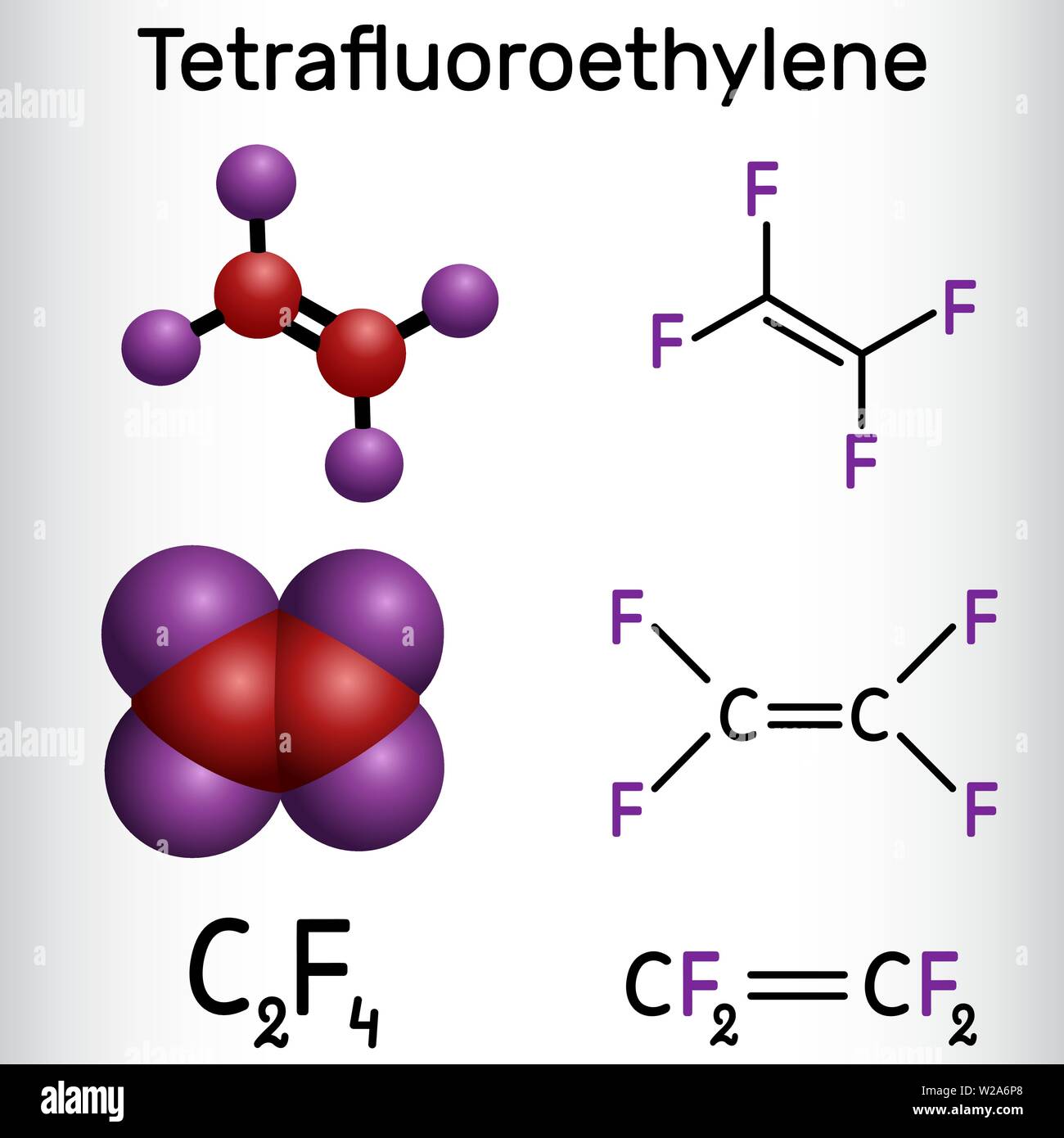 Tetrafluoroethylene or TFE molecule , is a monomer of ...