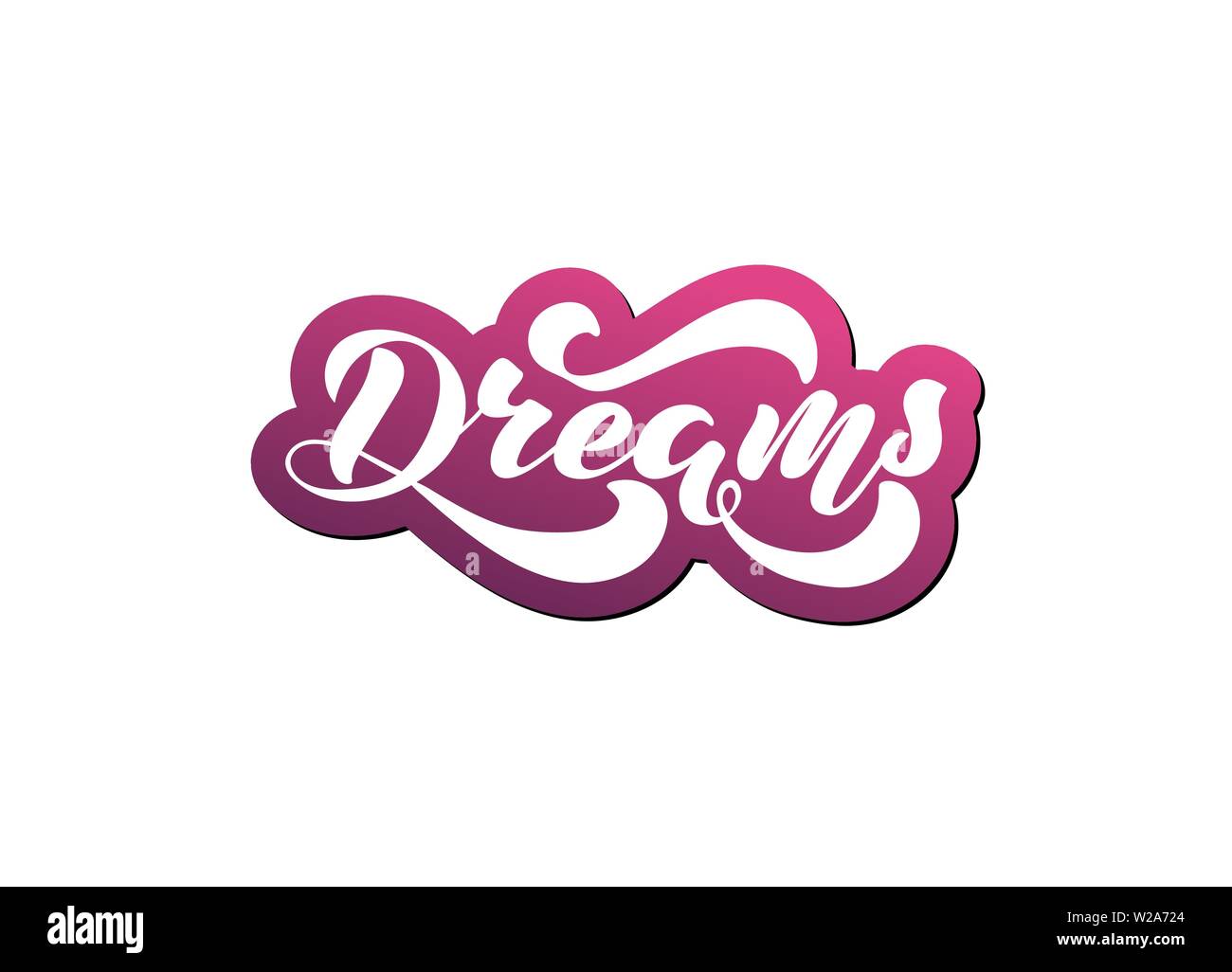 Dream handwritten text on Stock Vector Images - Alamy