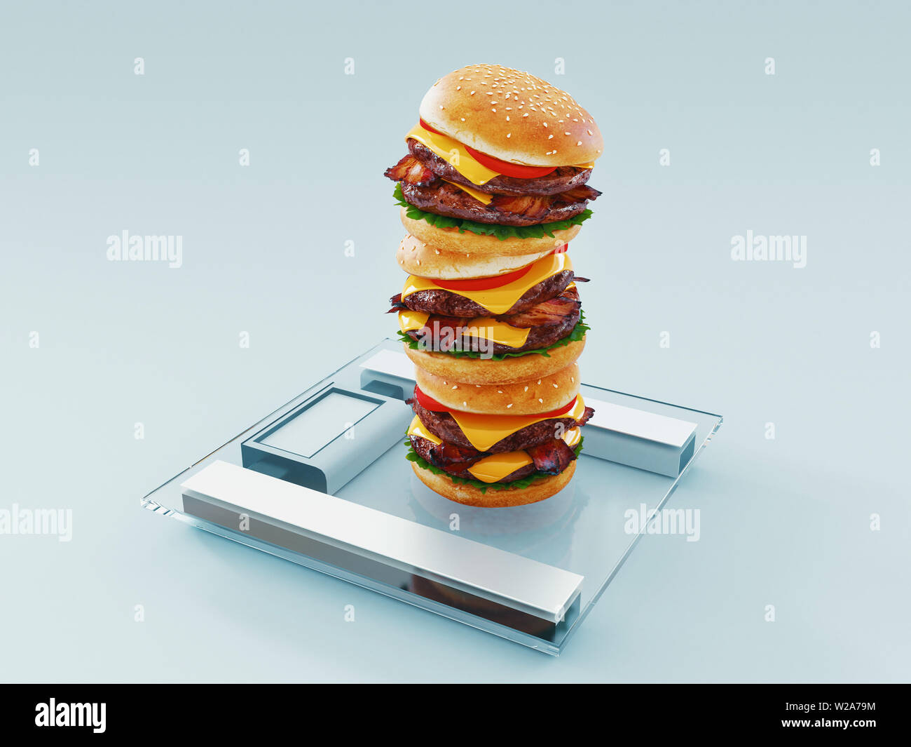 Hamburger. Fast food diet concept, Compulsive overeating and dieting ...