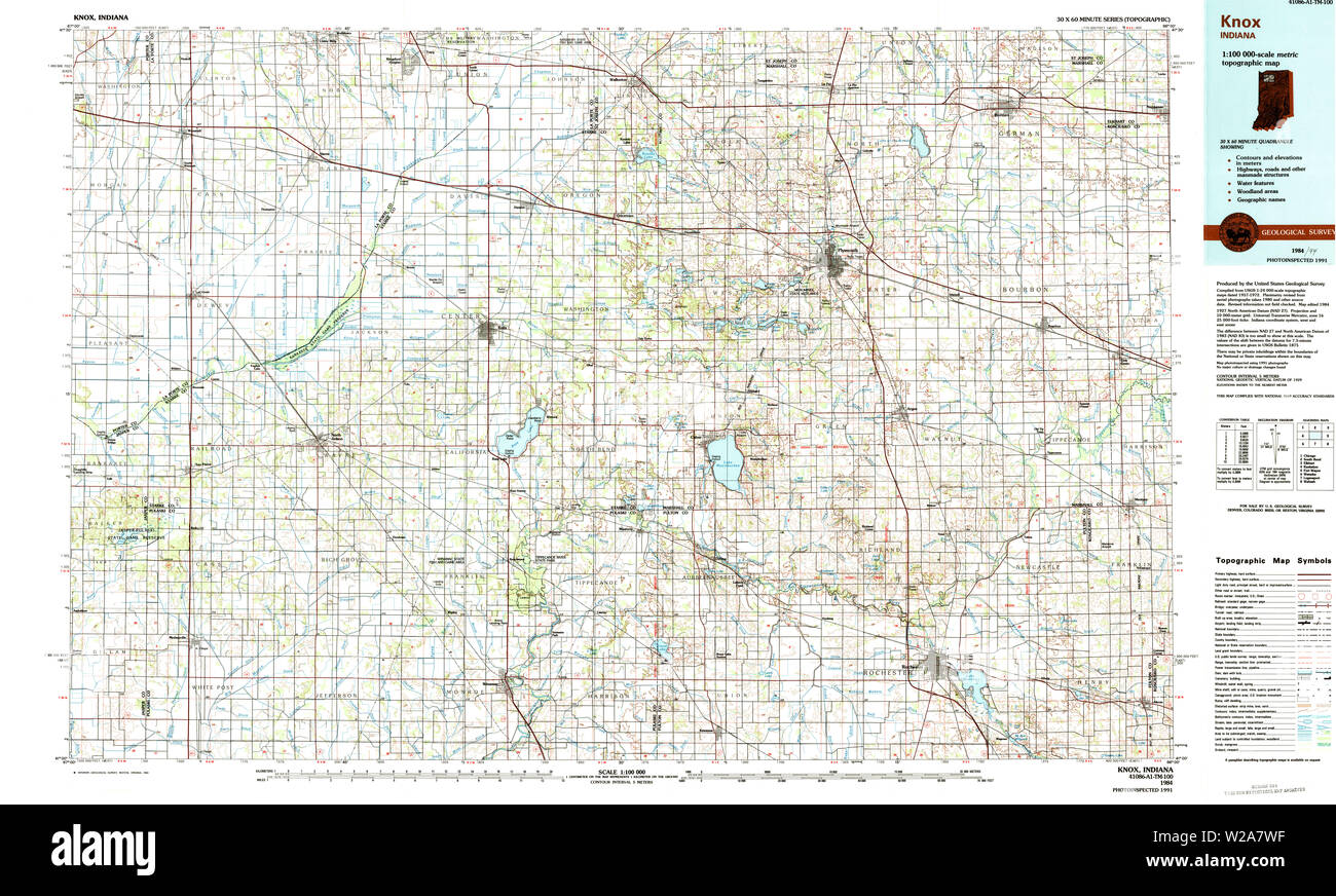 Knox indiana map hi-res stock photography and images - Alamy