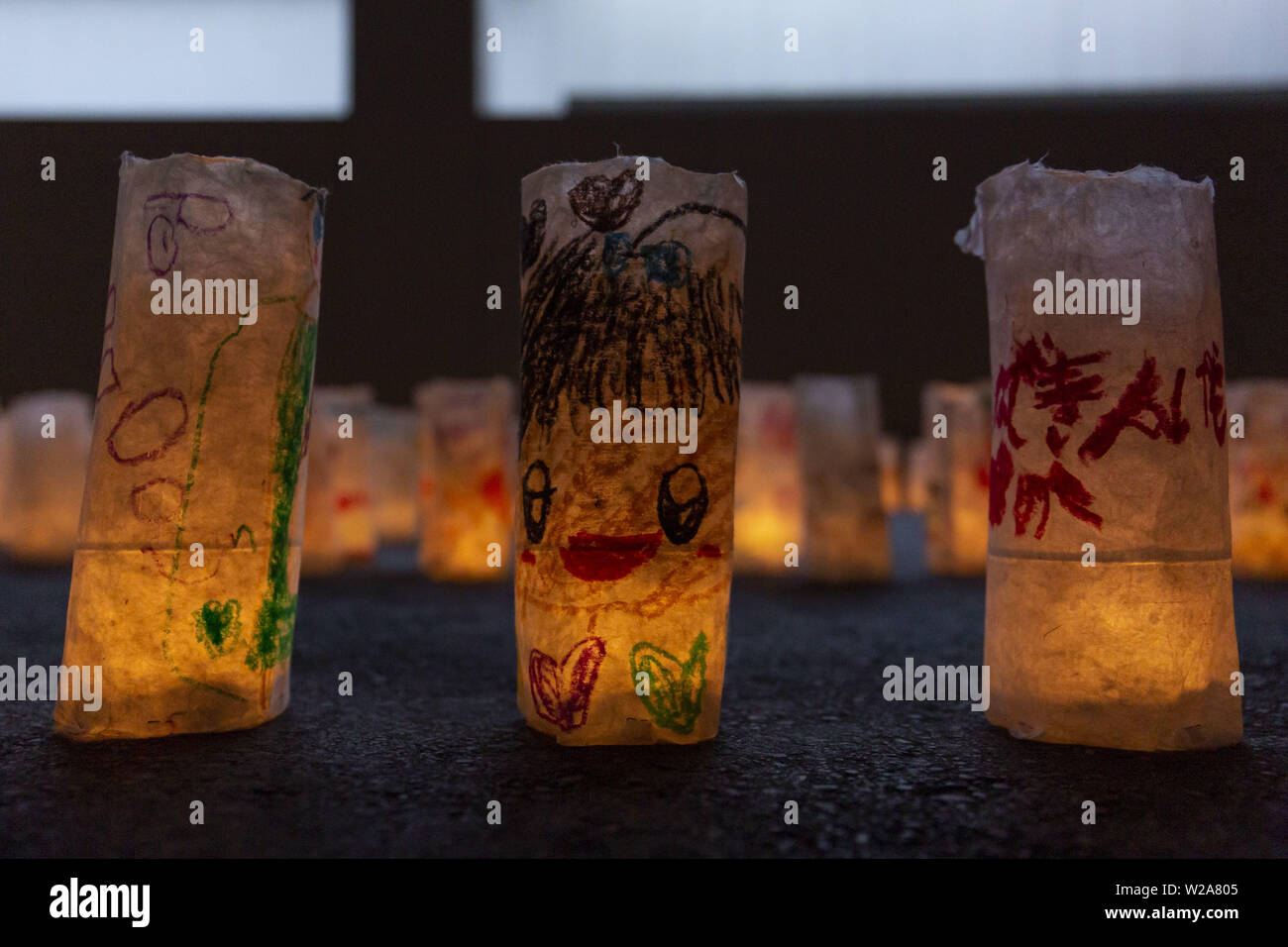 Tokyo, Japan. 7th July, 2019. Lanterns are on display as part of the ...