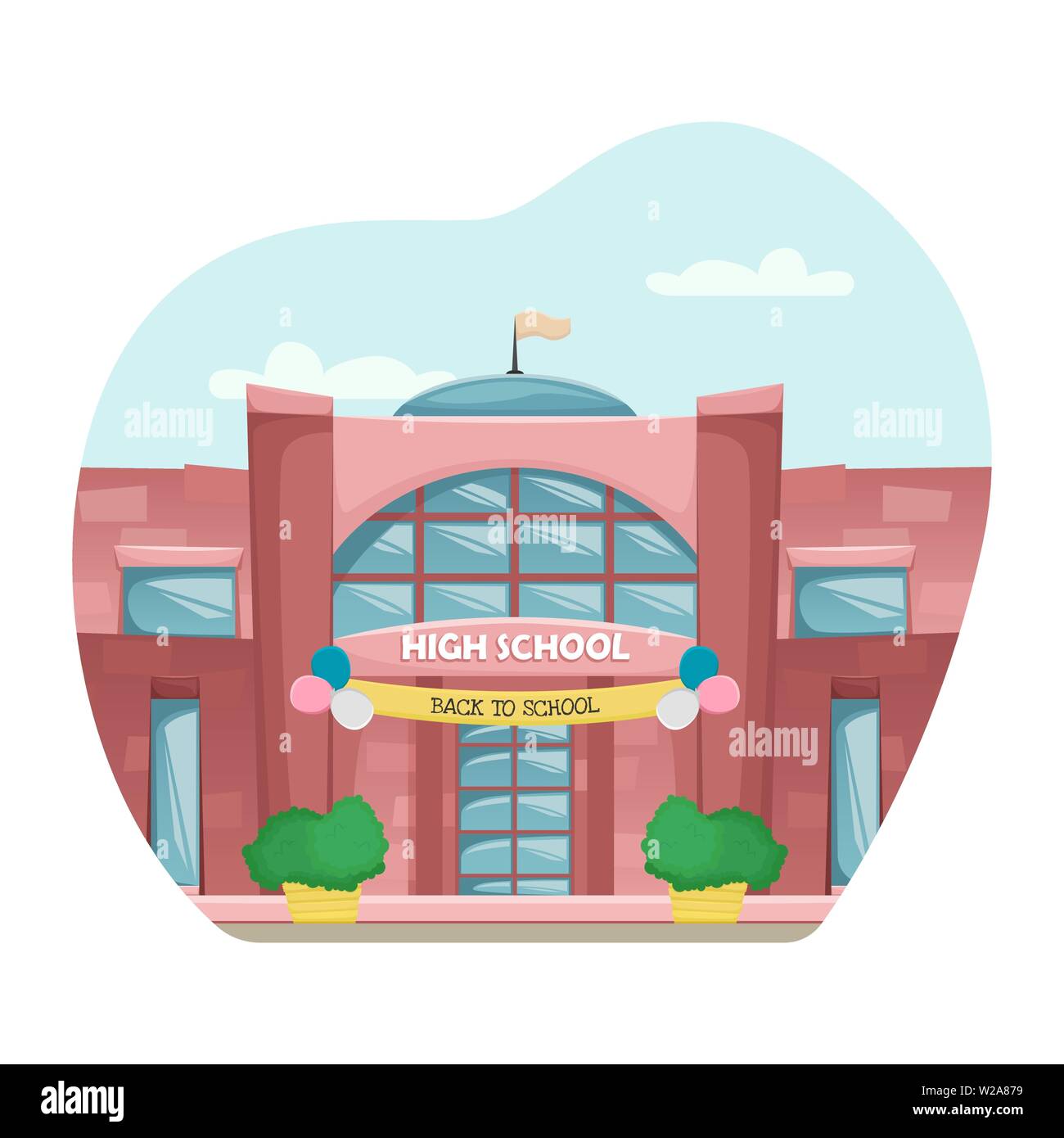 School Building Cut Out Stock Images & Pictures - Alamy