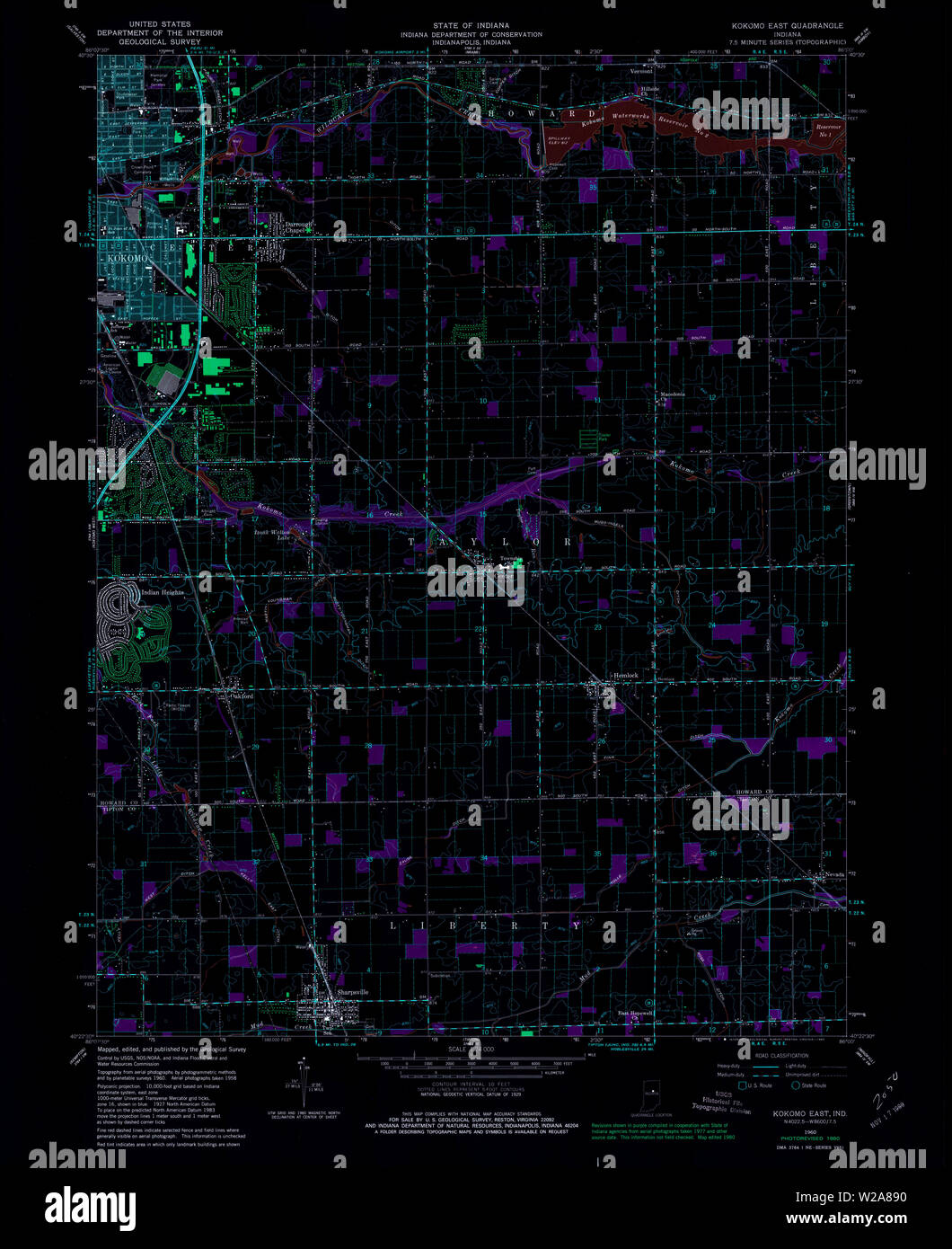 Map of kokomo indiana hi-res stock photography and images - Alamy