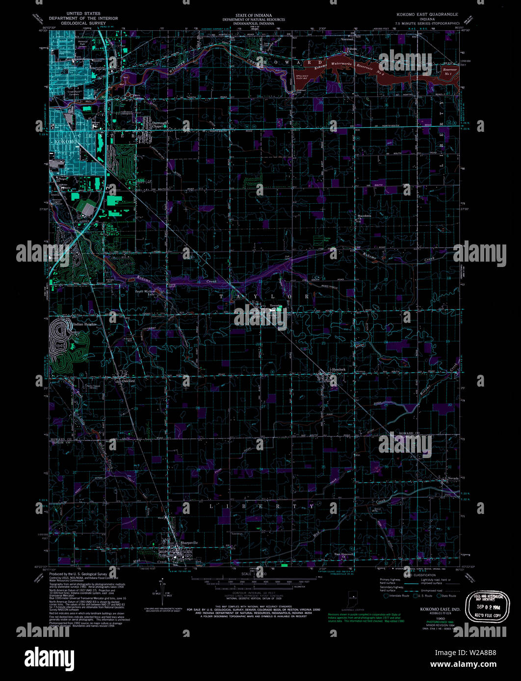 Map of kokomo indiana hi-res stock photography and images - Alamy