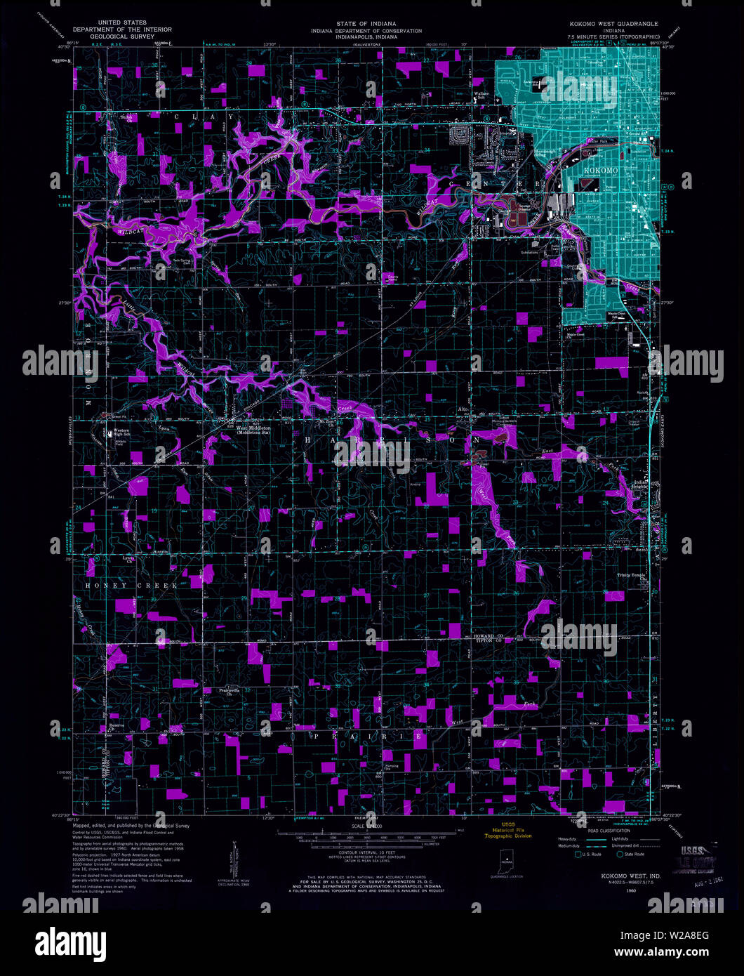 Map of kokomo indiana hi-res stock photography and images - Alamy