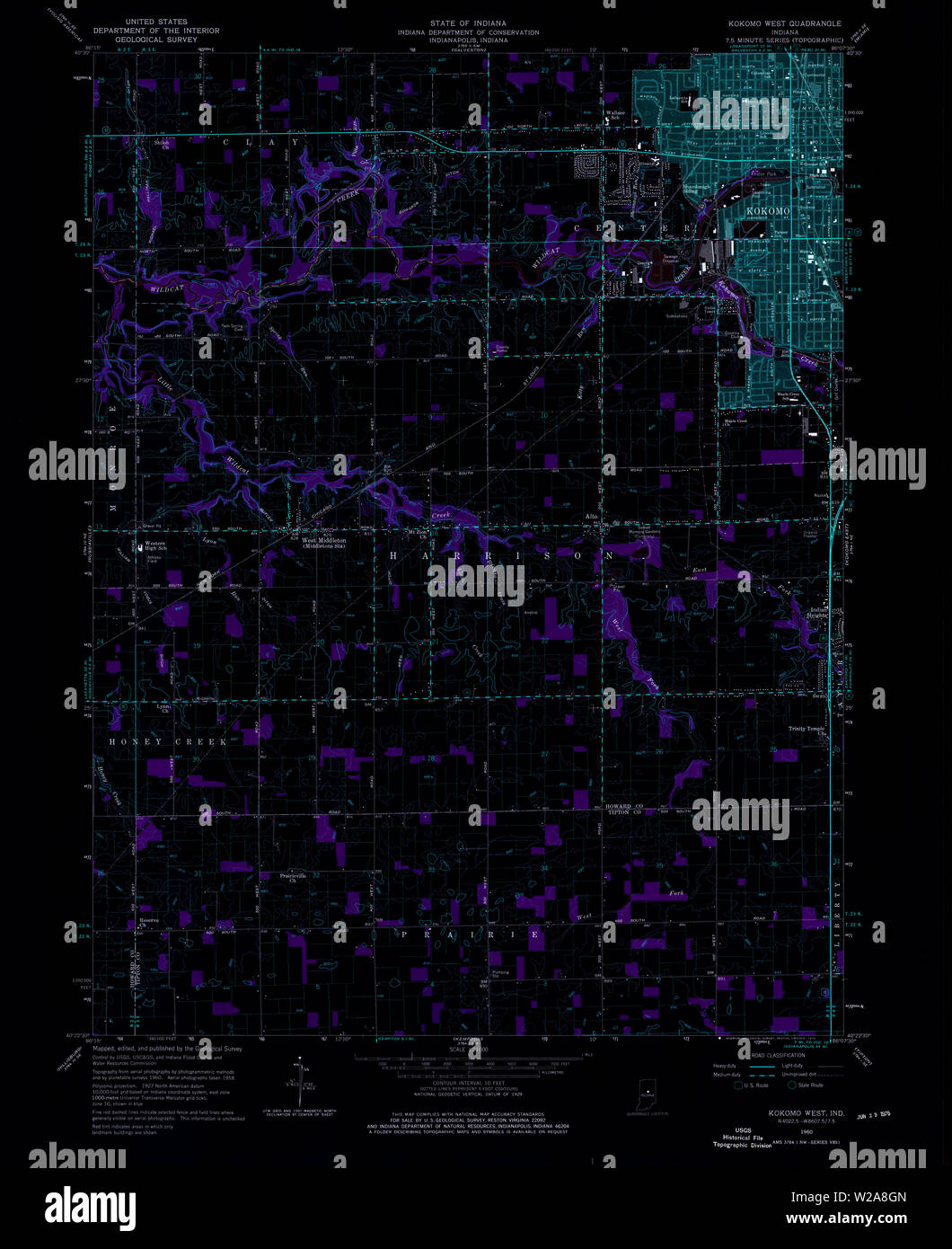 Map of kokomo indiana hi-res stock photography and images - Alamy