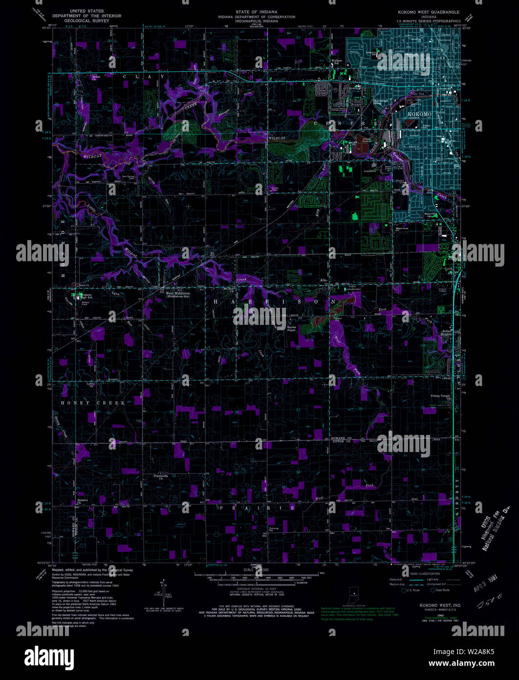 Map of kokomo indiana hi-res stock photography and images - Alamy