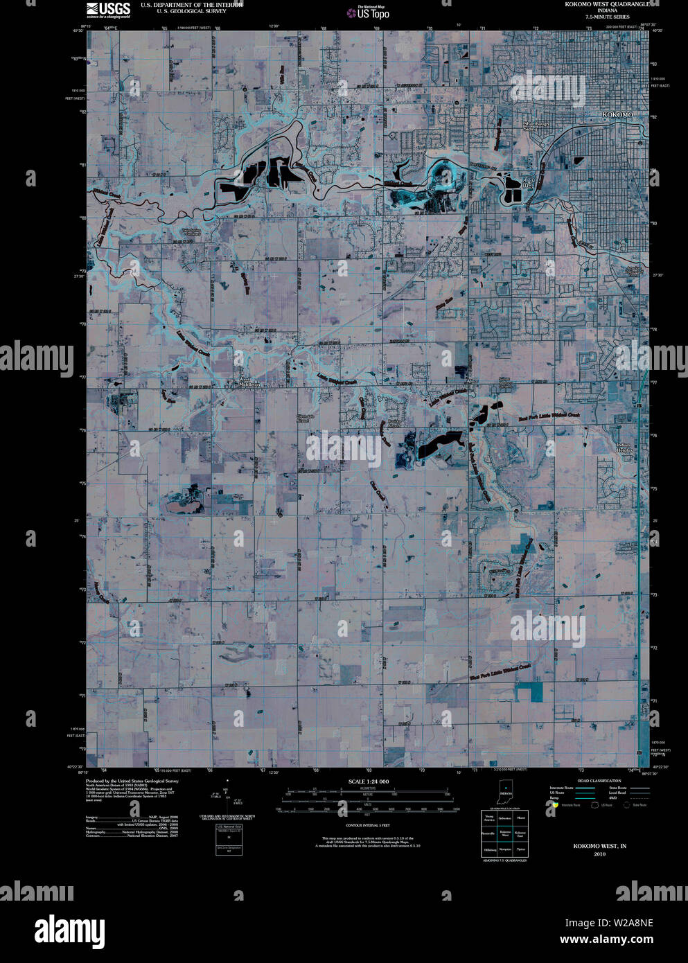 Map of kokomo indiana hi-res stock photography and images - Alamy