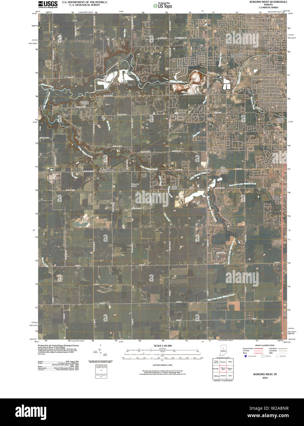 Map of kokomo indiana hi-res stock photography and images - Alamy