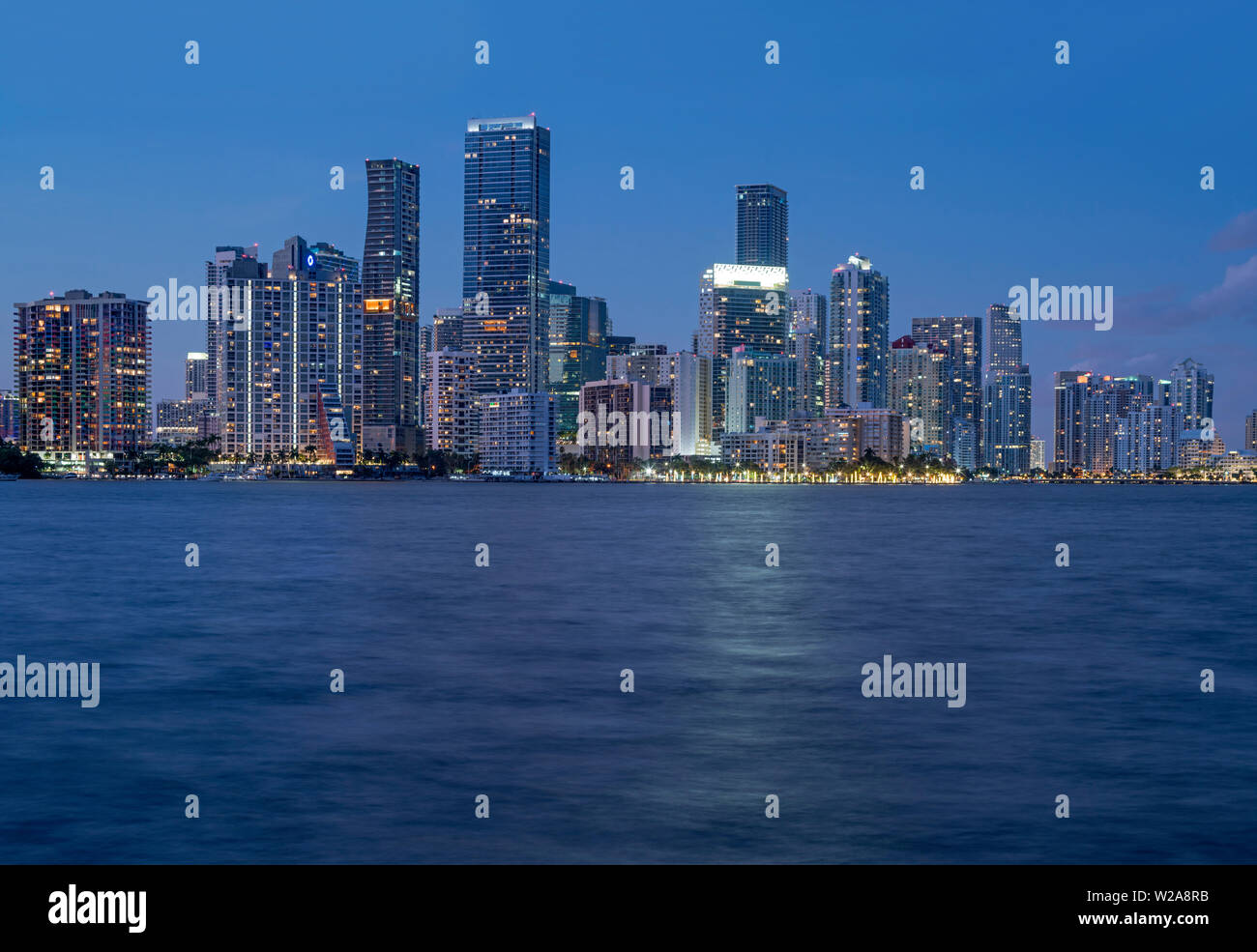 BRICKELL AVENUE SKYLINE DOWNTOWN MIAMI FLORIDA USA Stock Photo - Alamy