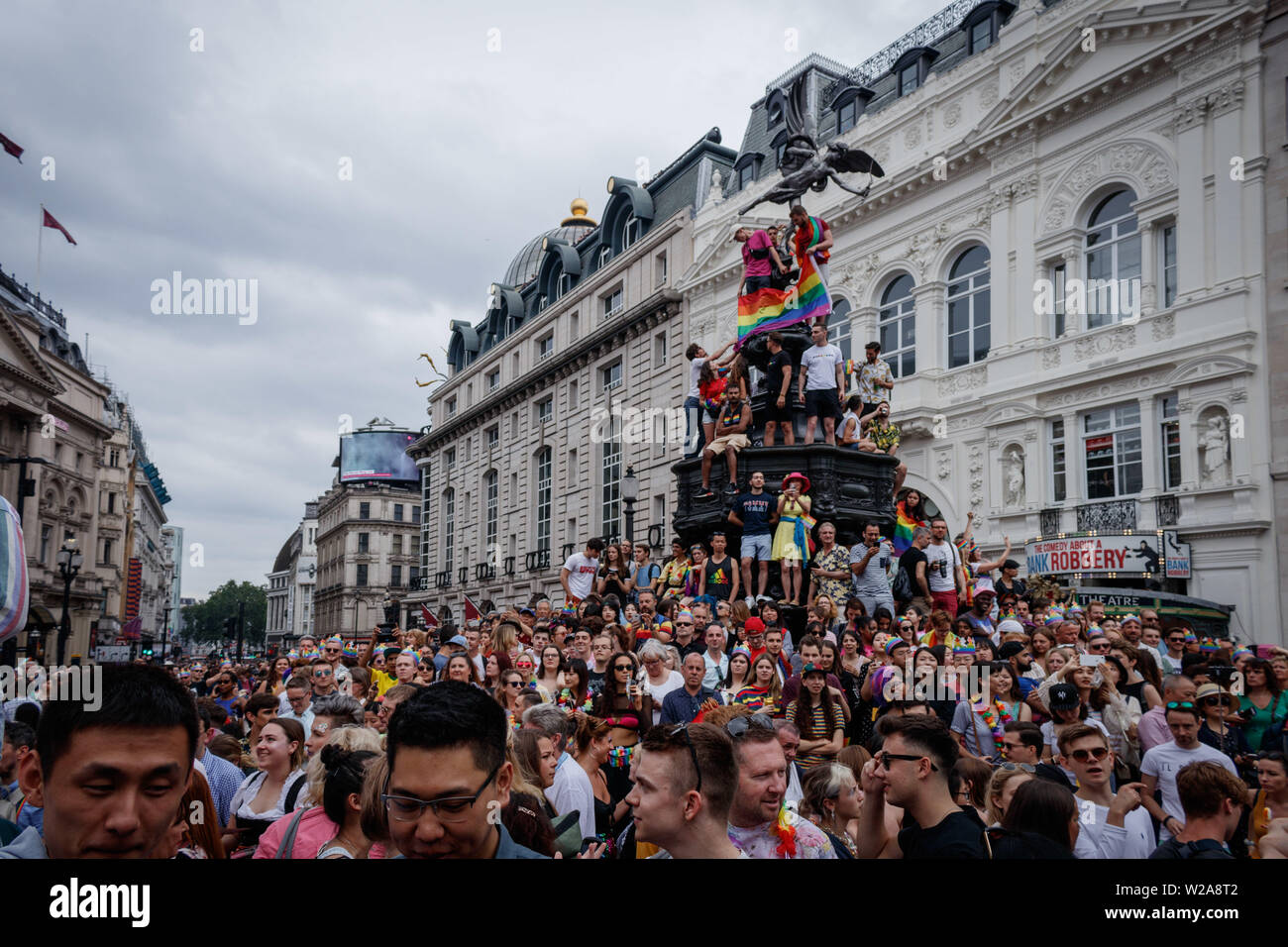 London, England, UK. 6th July, 2019. Huge crowd at Piccadilly Circus ...