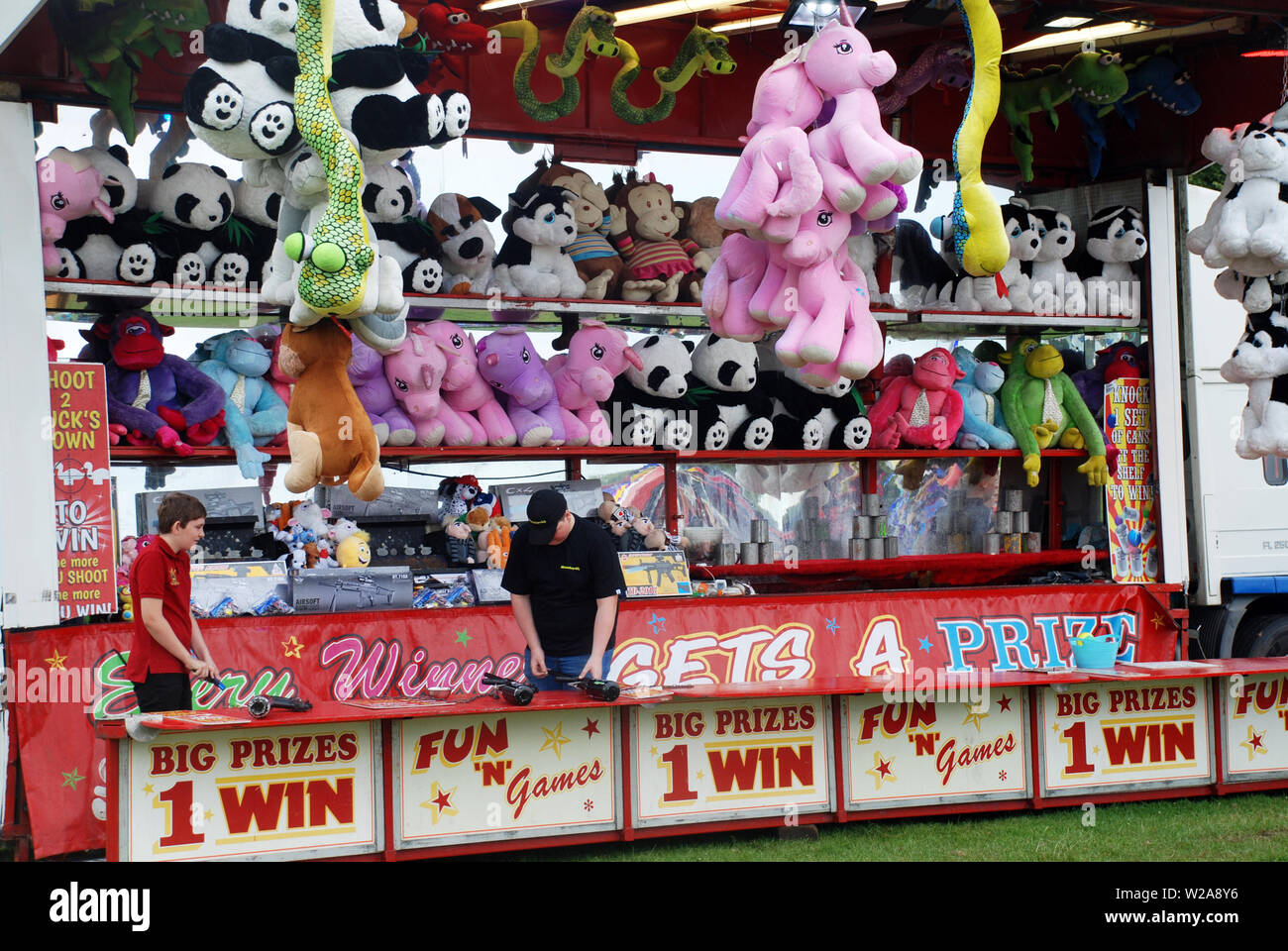 a general view of a sideshow in the funfair at the 2019 Northampton ...