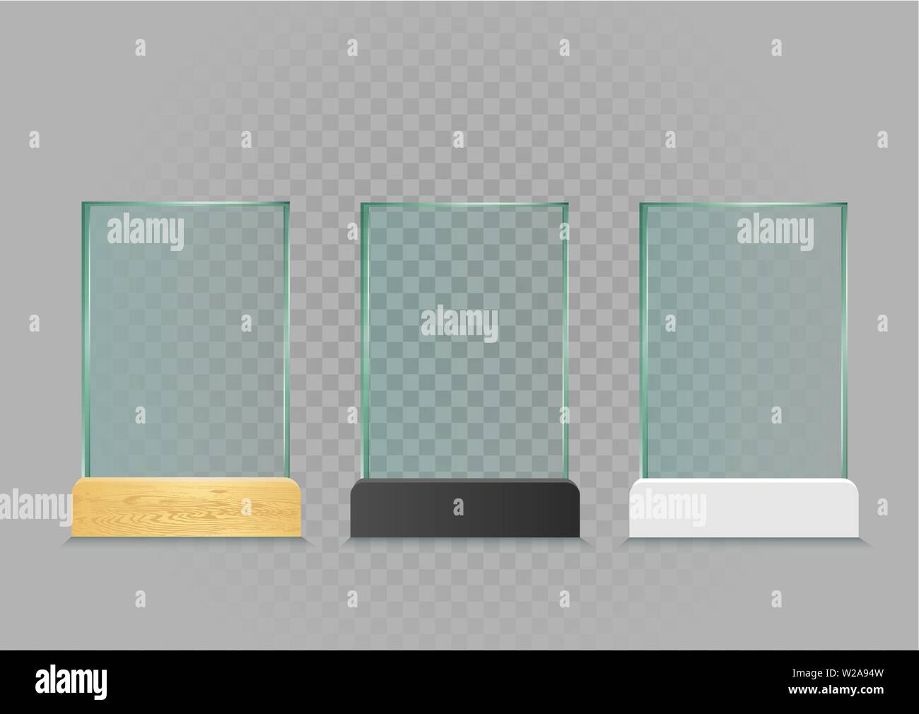 Vector set transparent glass Stock Vector Images - Alamy