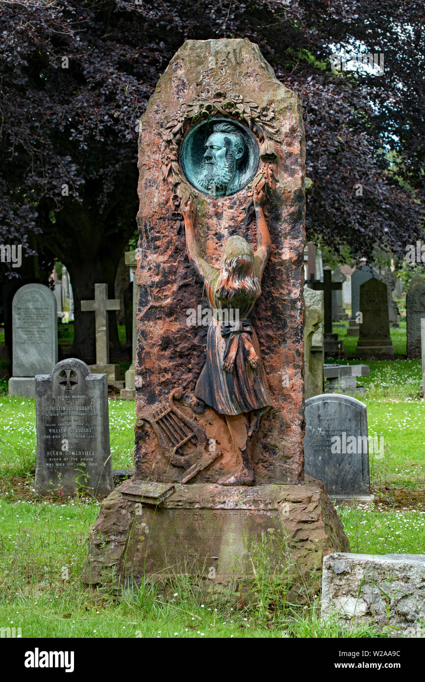 A rather unusual memorial marks the grave of James Smith (1824-1887), printer and Scottish ...