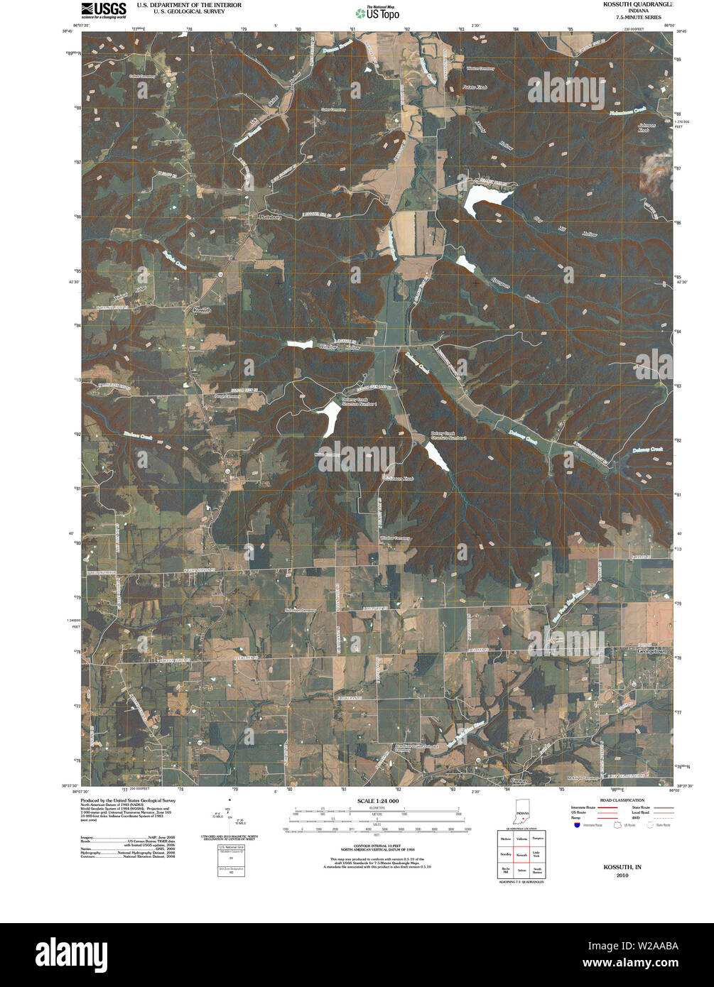 Indiana historical map Cut Out Stock Images & Pictures - Alamy