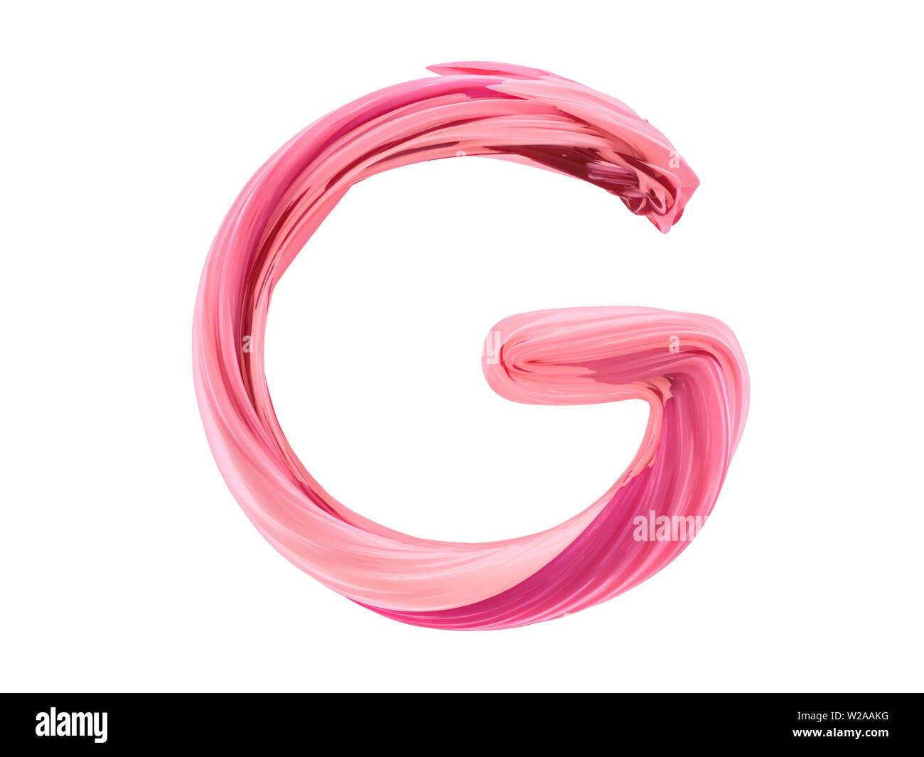 Alphabet candy twisted style art and illustration letter G. 3D ...