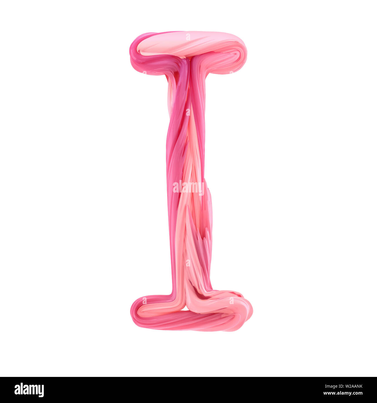 Alphabet candy twisted style art and illustration letter I. 3D ...