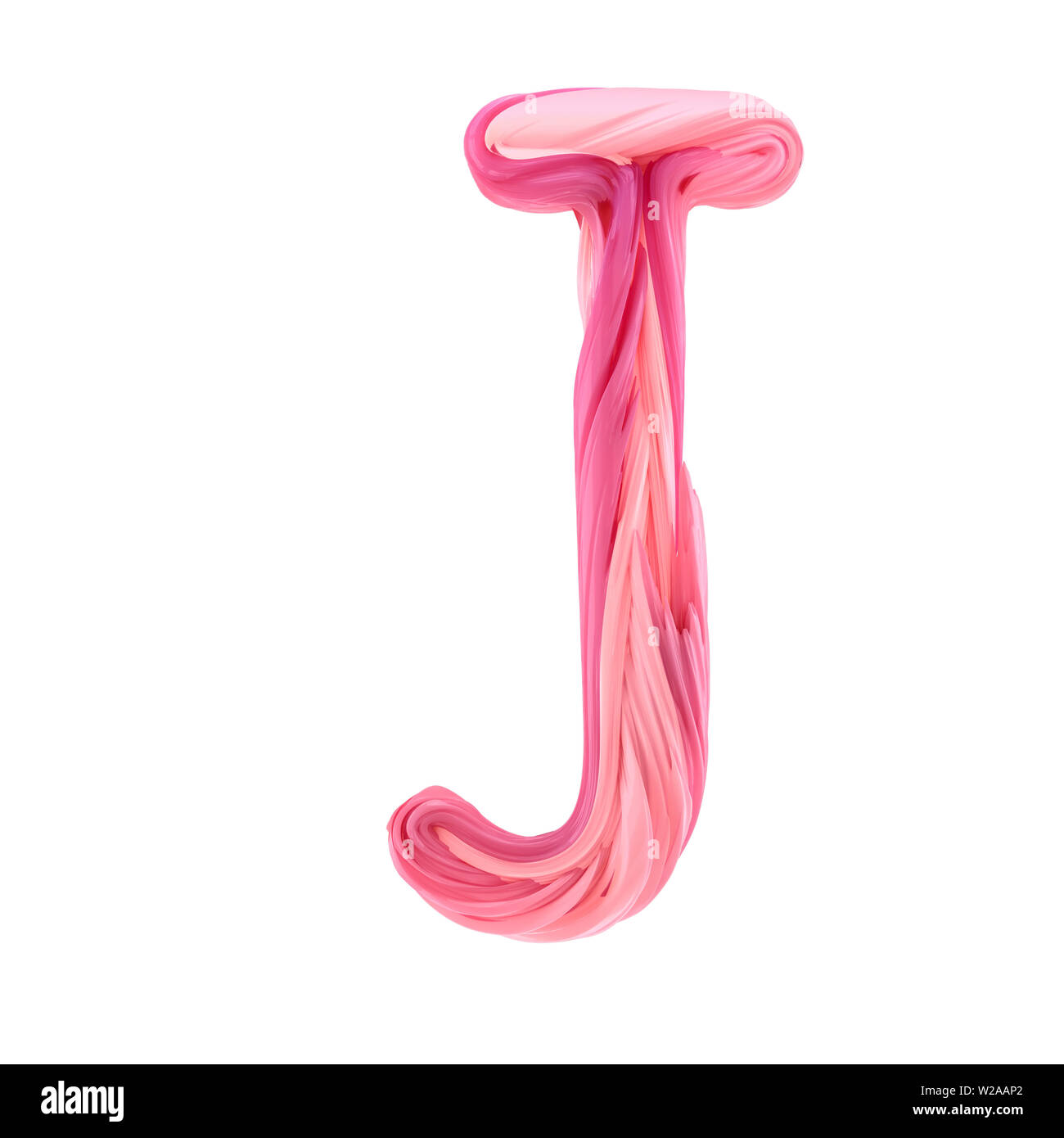 Alphabet candy twisted style art and illustration letter J. 3D ...