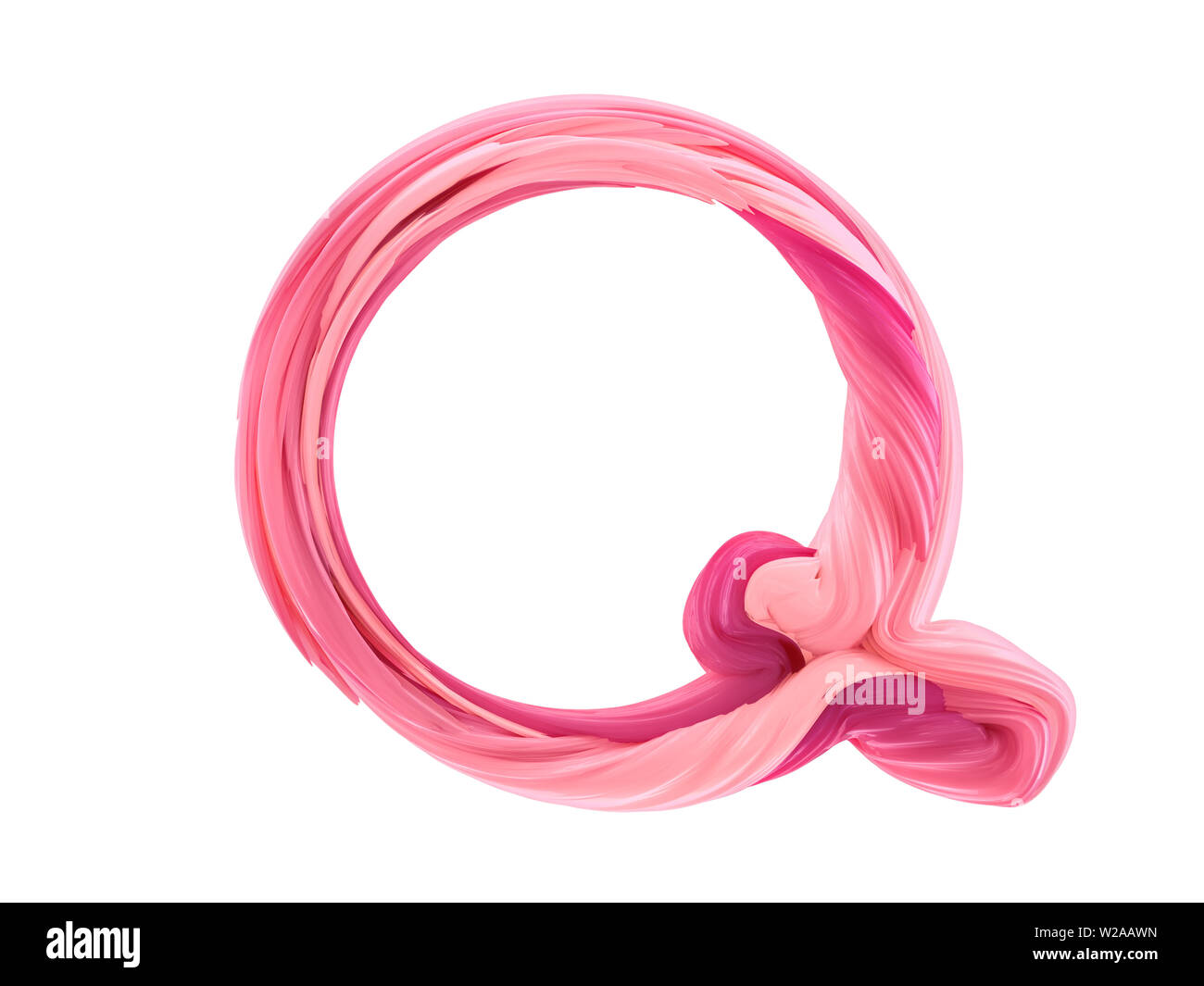Alphabet candy twisted style art and illustration letter Q. 3D ...