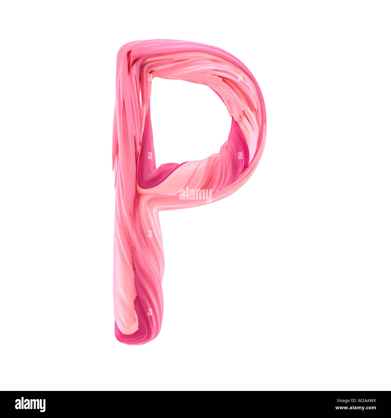 Alphabet candy twisted style art and illustration letter P. 3D ...