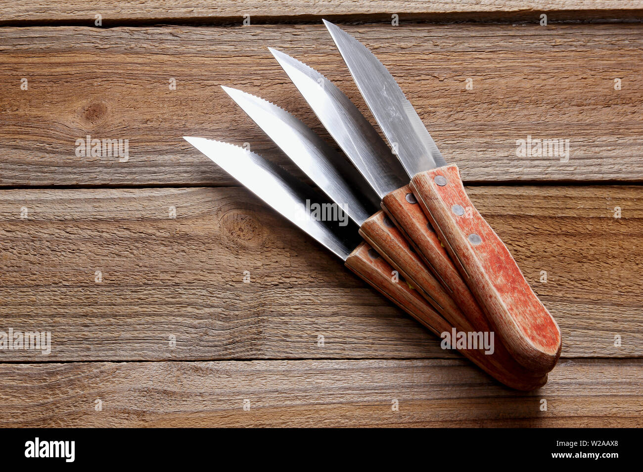 Rustic steel knives hi-res stock photography and images - Alamy