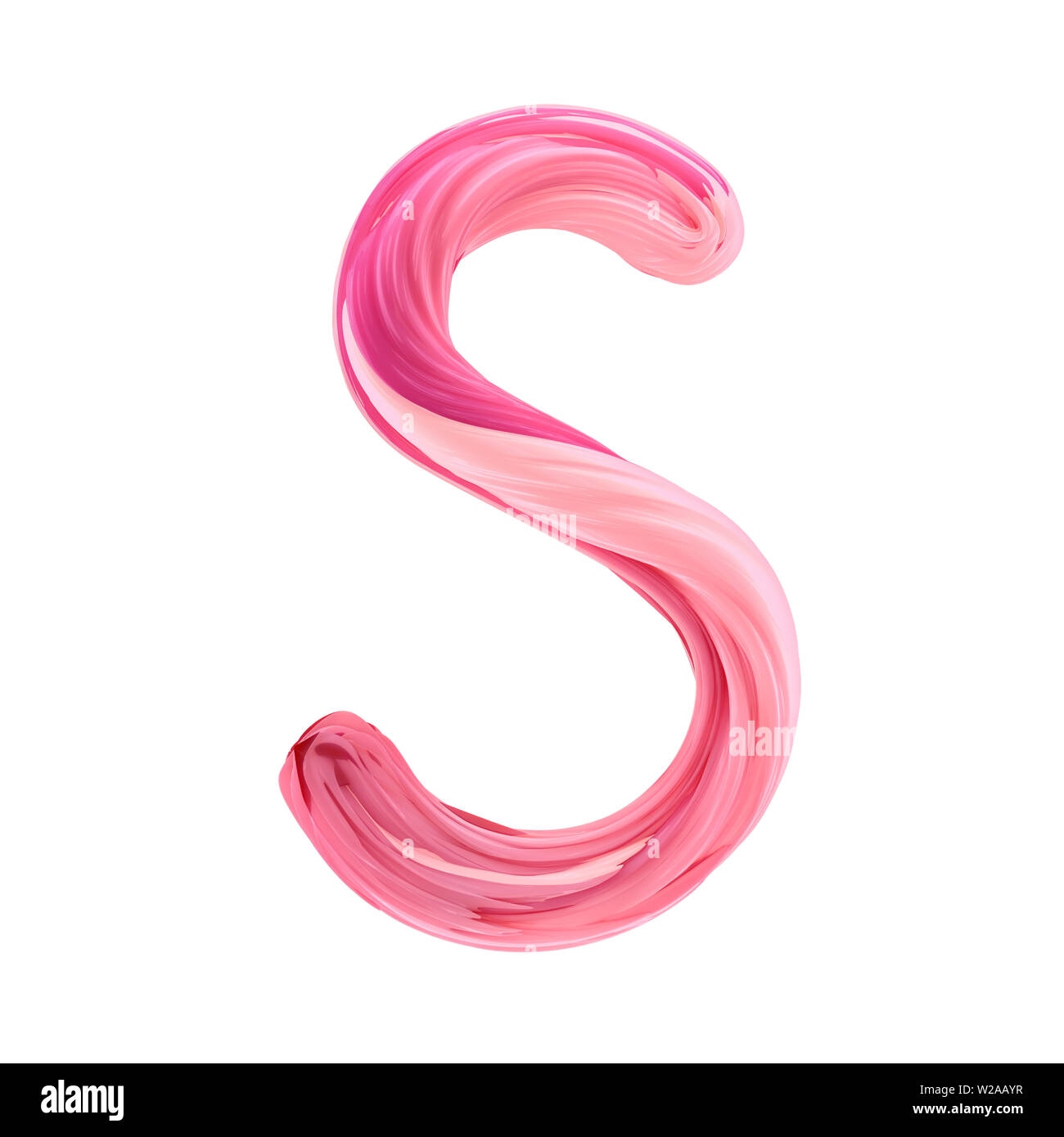 Alphabet candy twisted style art and illustration letter S. 3D ...