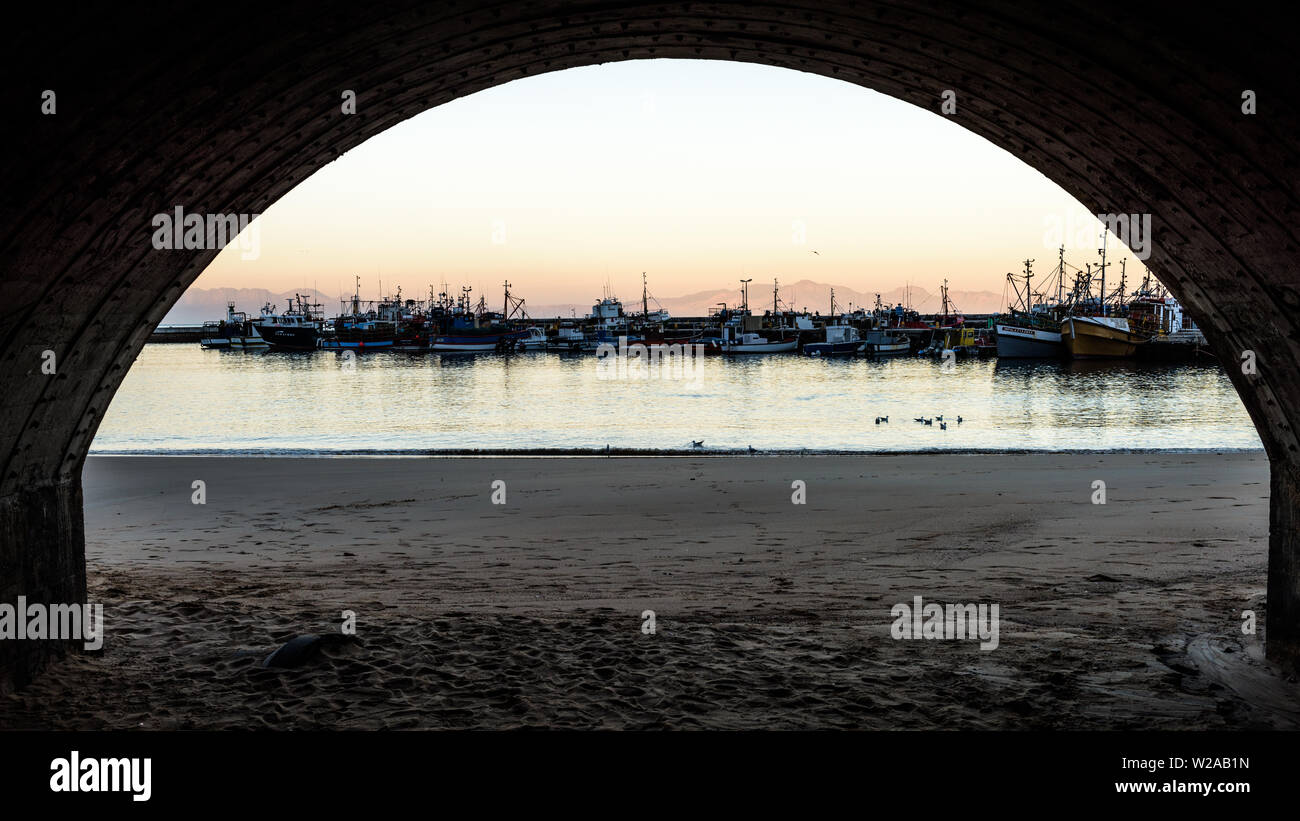 Kalk Bay fishing harbour on South Africa's False Bay coastline on the ...