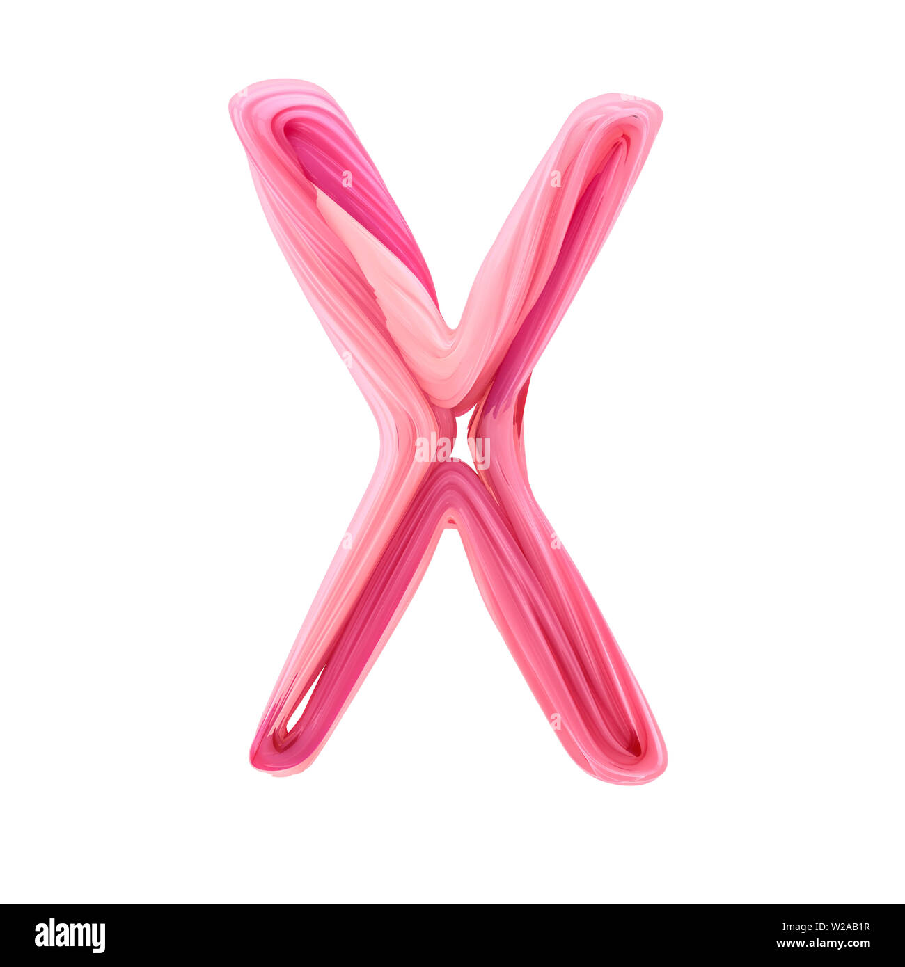 Alphabet candy twisted style art and illustration letter X. 3D ...