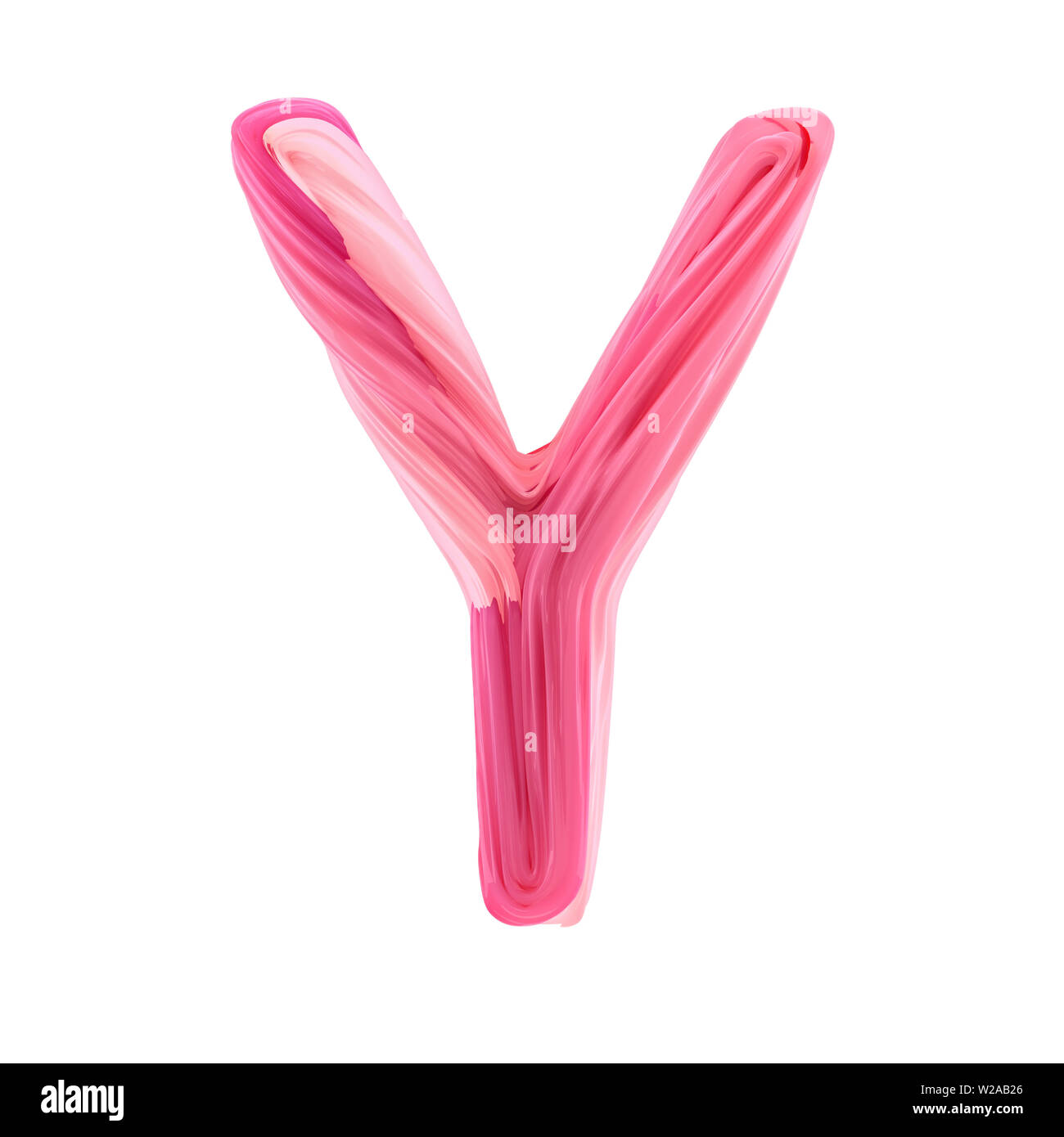 Alphabet candy twisted style art and illustration letter Y. 3D ...