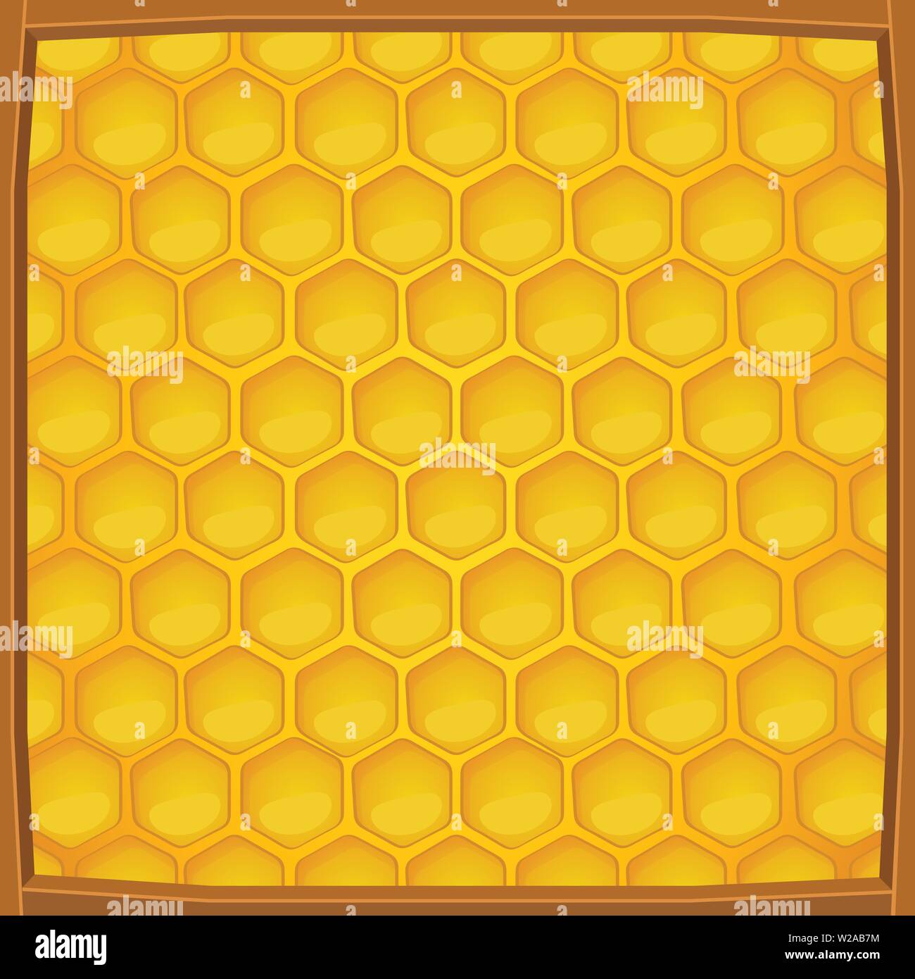 Gold honey in honeycomb Stock Vector Images - Alamy