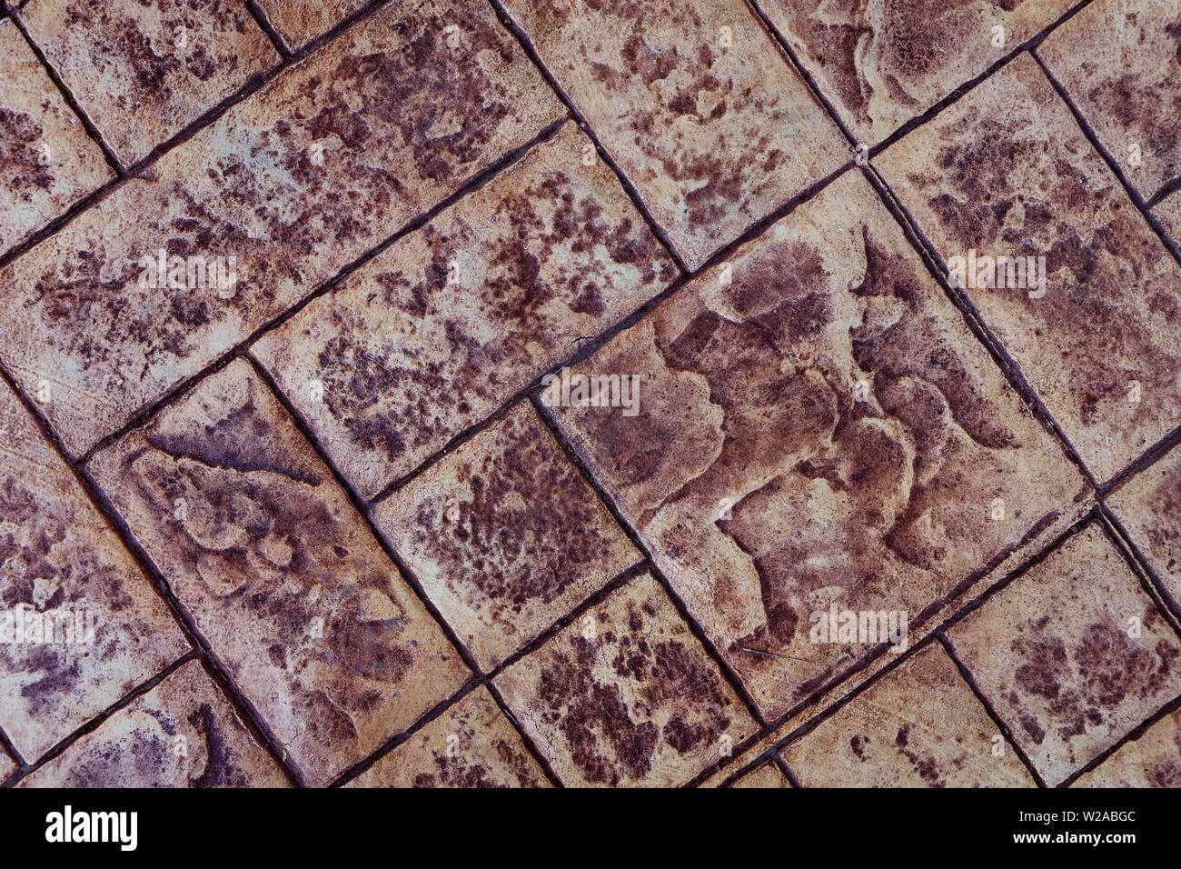 Top view of tile floor footpath Stock Photo - Alamy