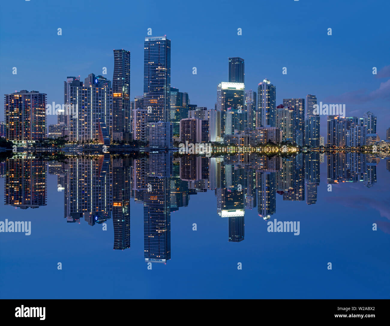 BRICKELL AVENUE SKYLINE DOWNTOWN MIAMI FLORIDA USA Stock Photo - Alamy
