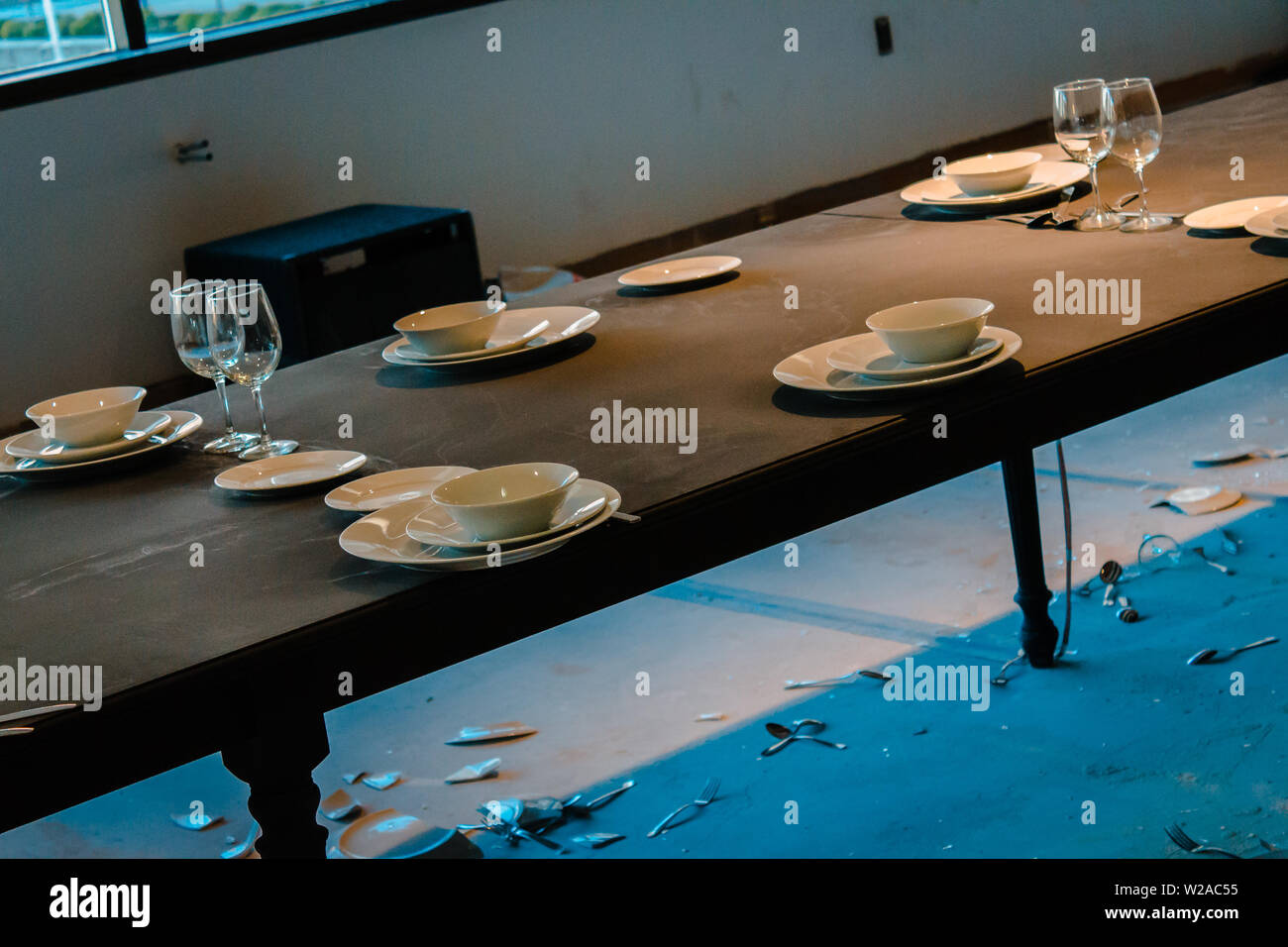 Broken dish floor hi-res stock photography and images - Alamy