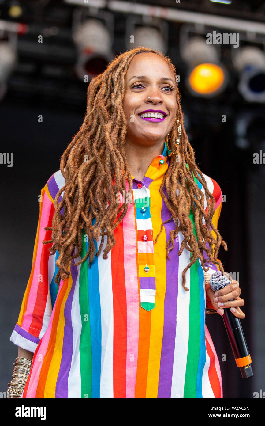 July 6, 2019 - Milwaukee, Wisconsin, U.S - Singer SA-ROC (ASSATA ...