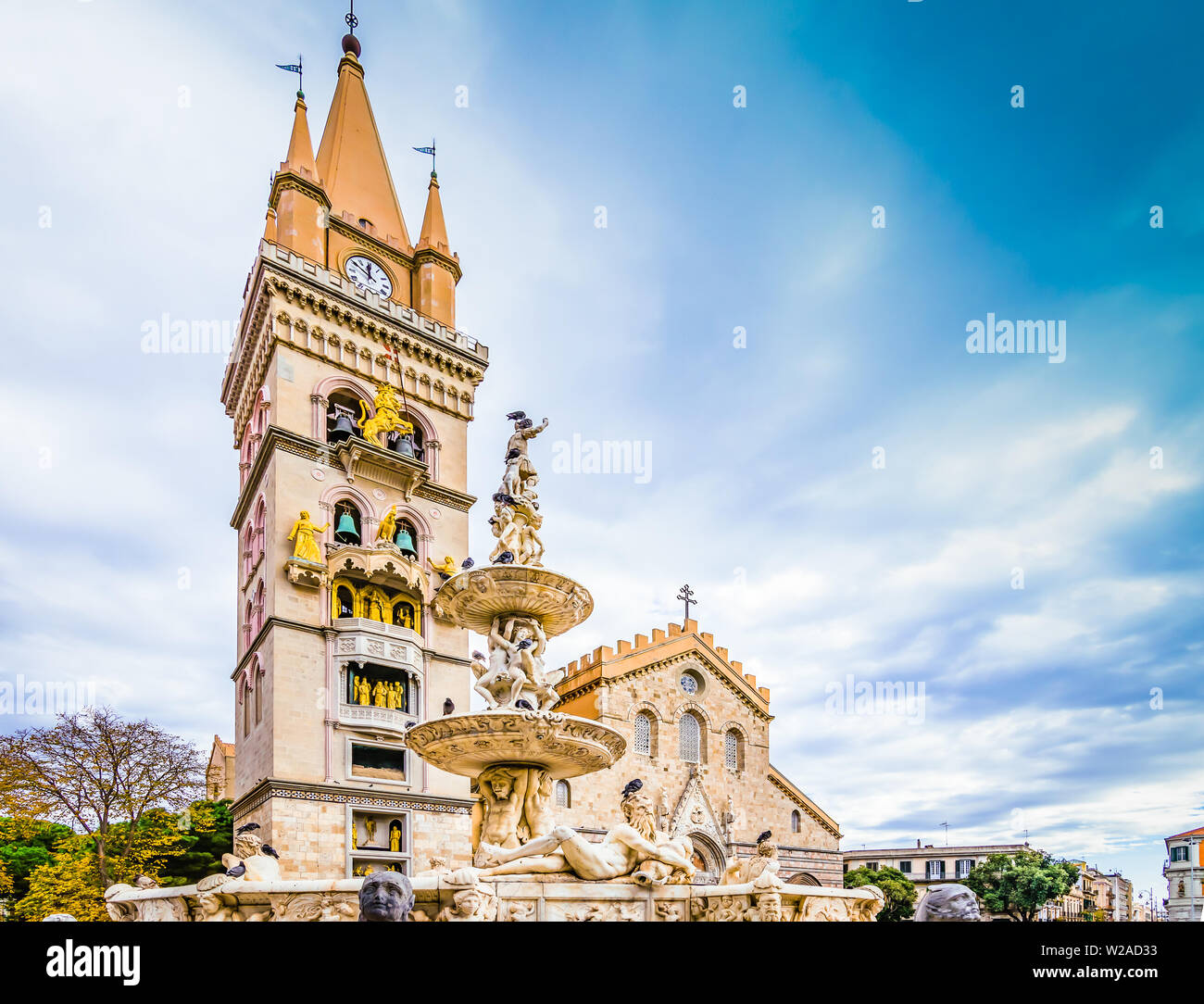 Roman Catholic cathedral and Orion fountain on the main square of ...