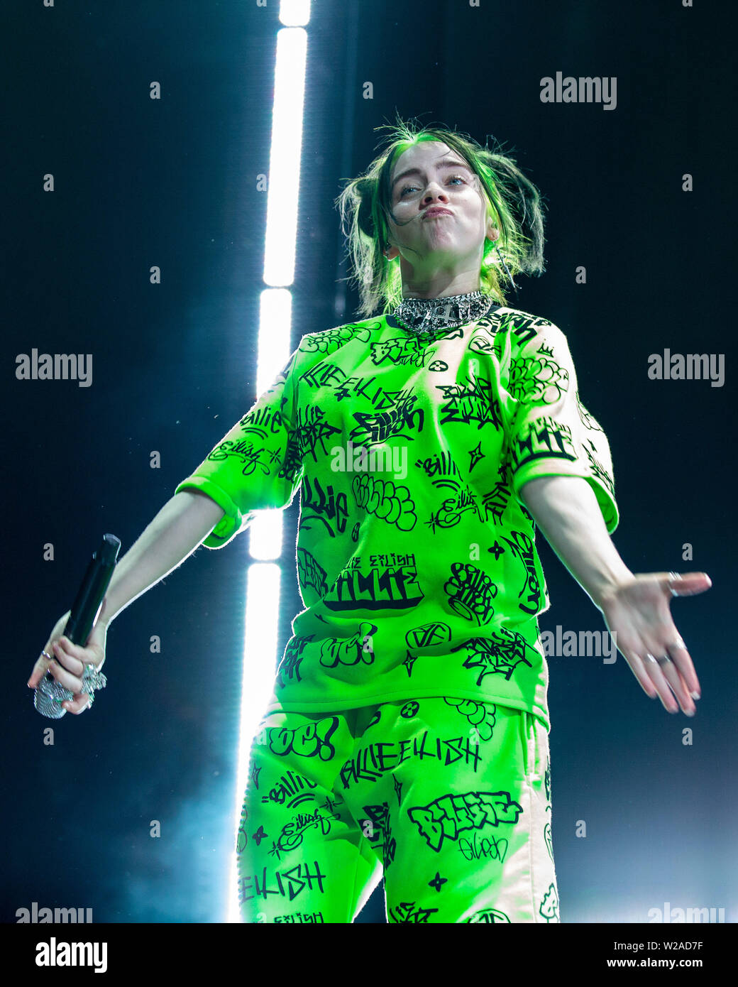 July 6, 2019 - Milwaukee, Wisconsin, U.S - BILLIE EILISH during the ...