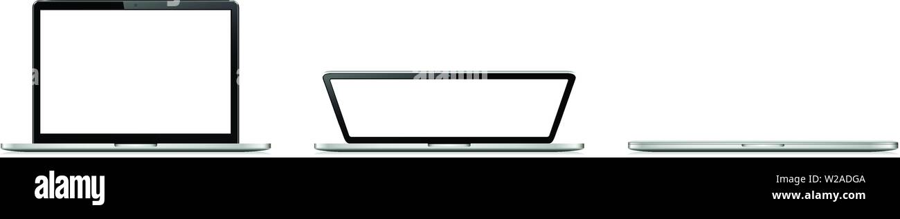 Laptop lid opening stages Stock Vector Image & Art - Alamy