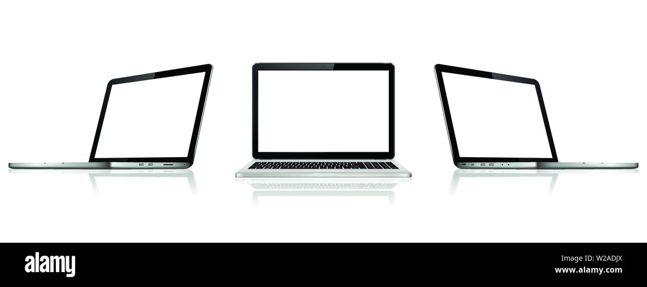 Notebook laptop computer blank Stock Vector Images - Alamy