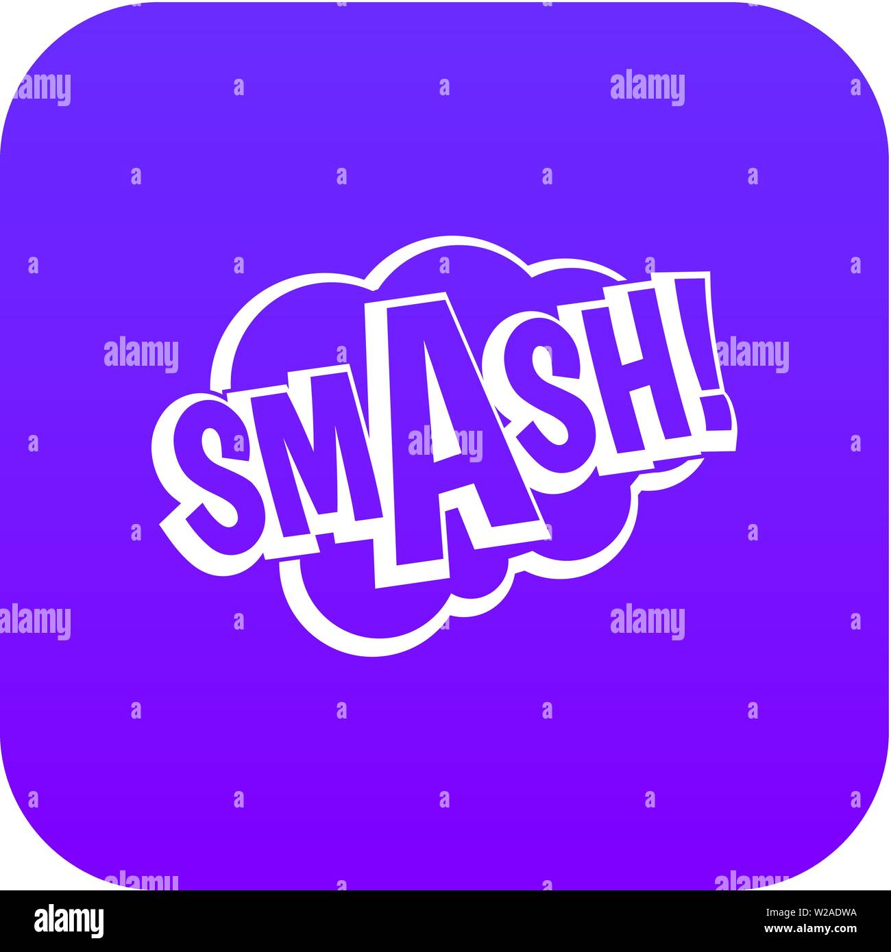Smash comic book bubble text Cut Out Stock Images & Pictures - Alamy