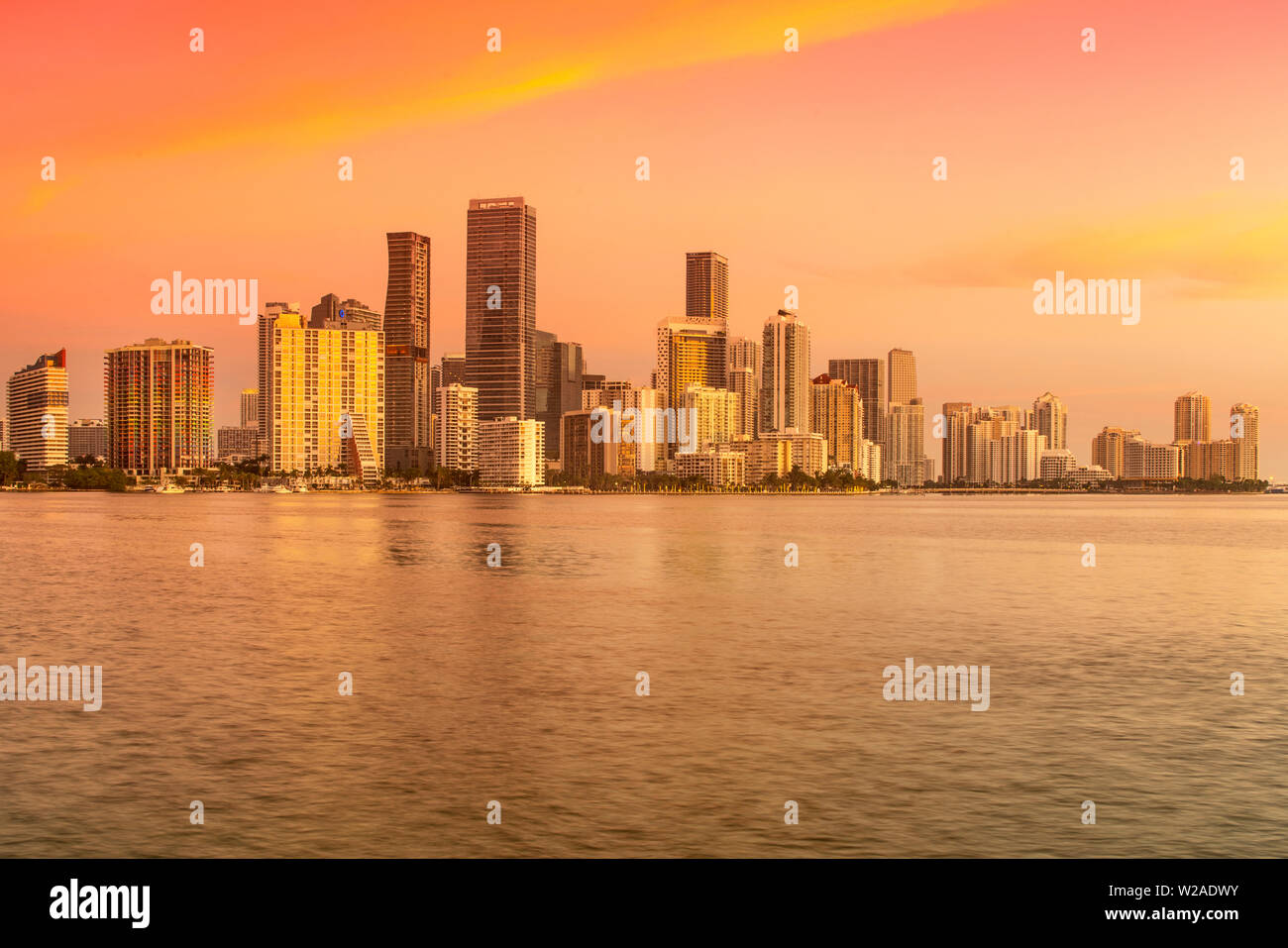 BRICKELL AVENUE SKYLINE DOWNTOWN MIAMI FLORIDA USA Stock Photo - Alamy