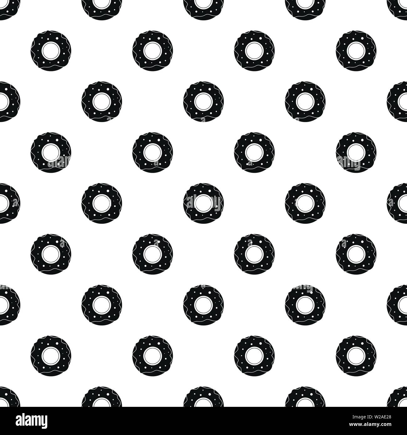 Wallpaper with doughnut pattern Black and White Stock Photos & Images ...