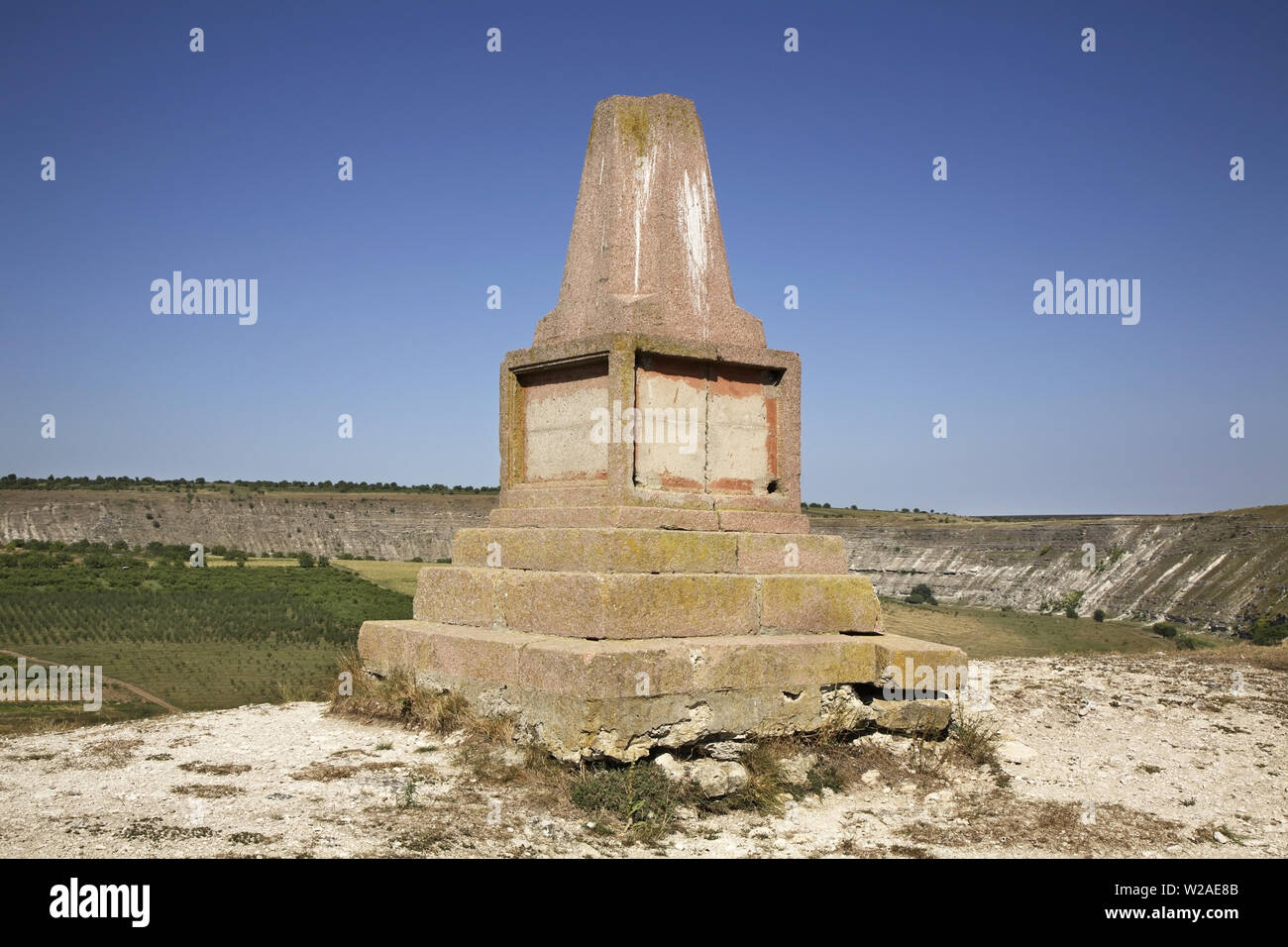 Obelisk in Old Orhei. Moldova Stock Photo - Alamy