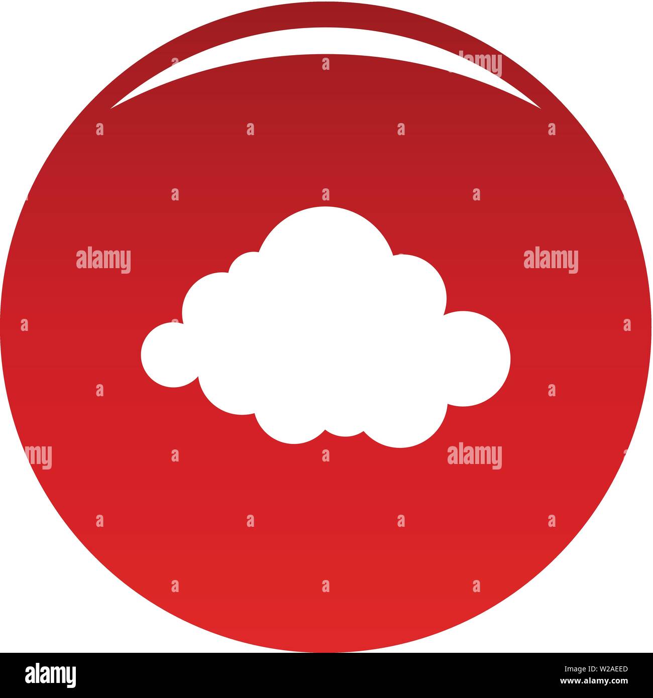 Deformed cloud icon. Simple illustration of deformed cloud vector icon ...