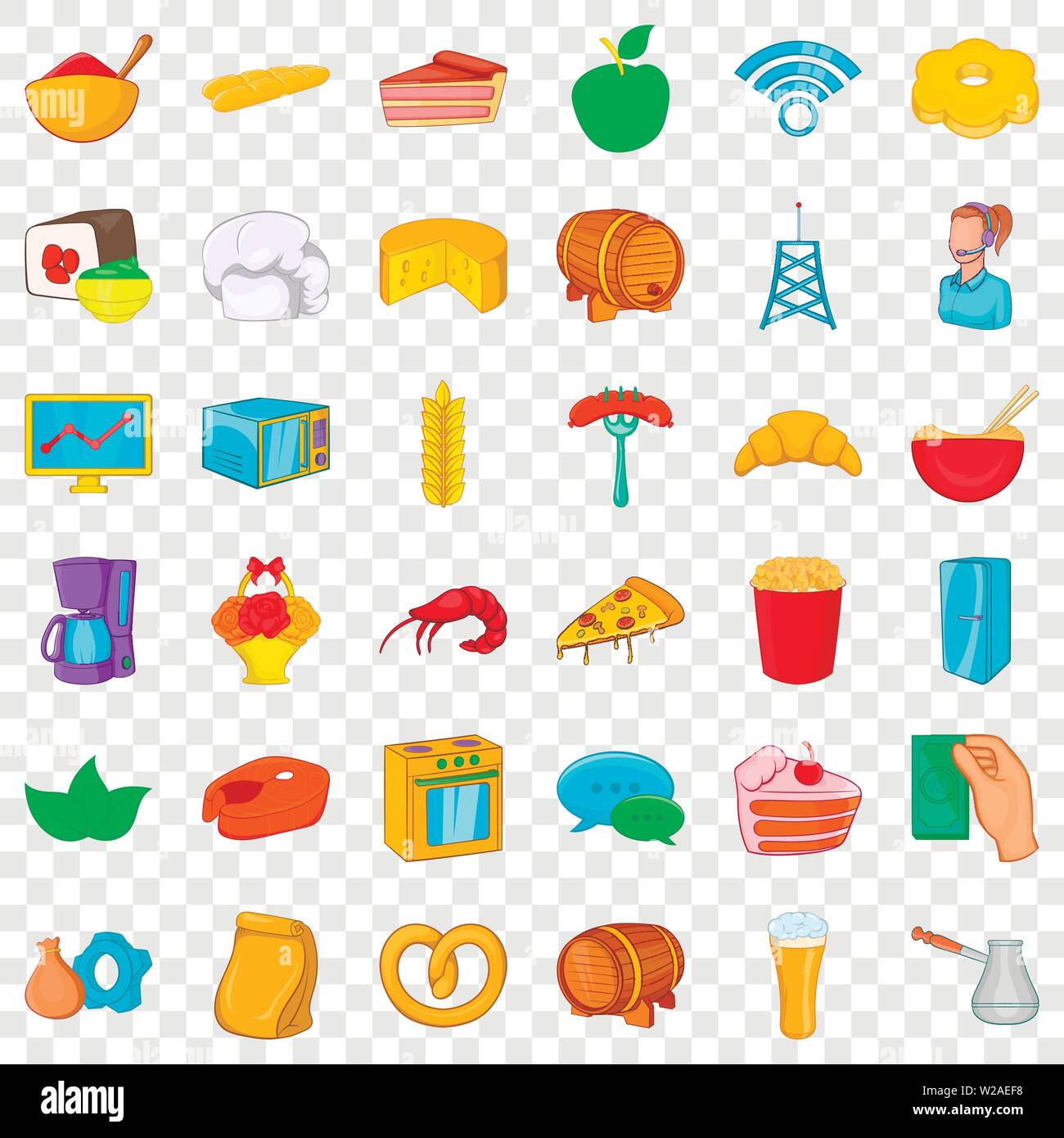 Delivery icons set, cartoon style Stock Vector Image & Art - Alamy