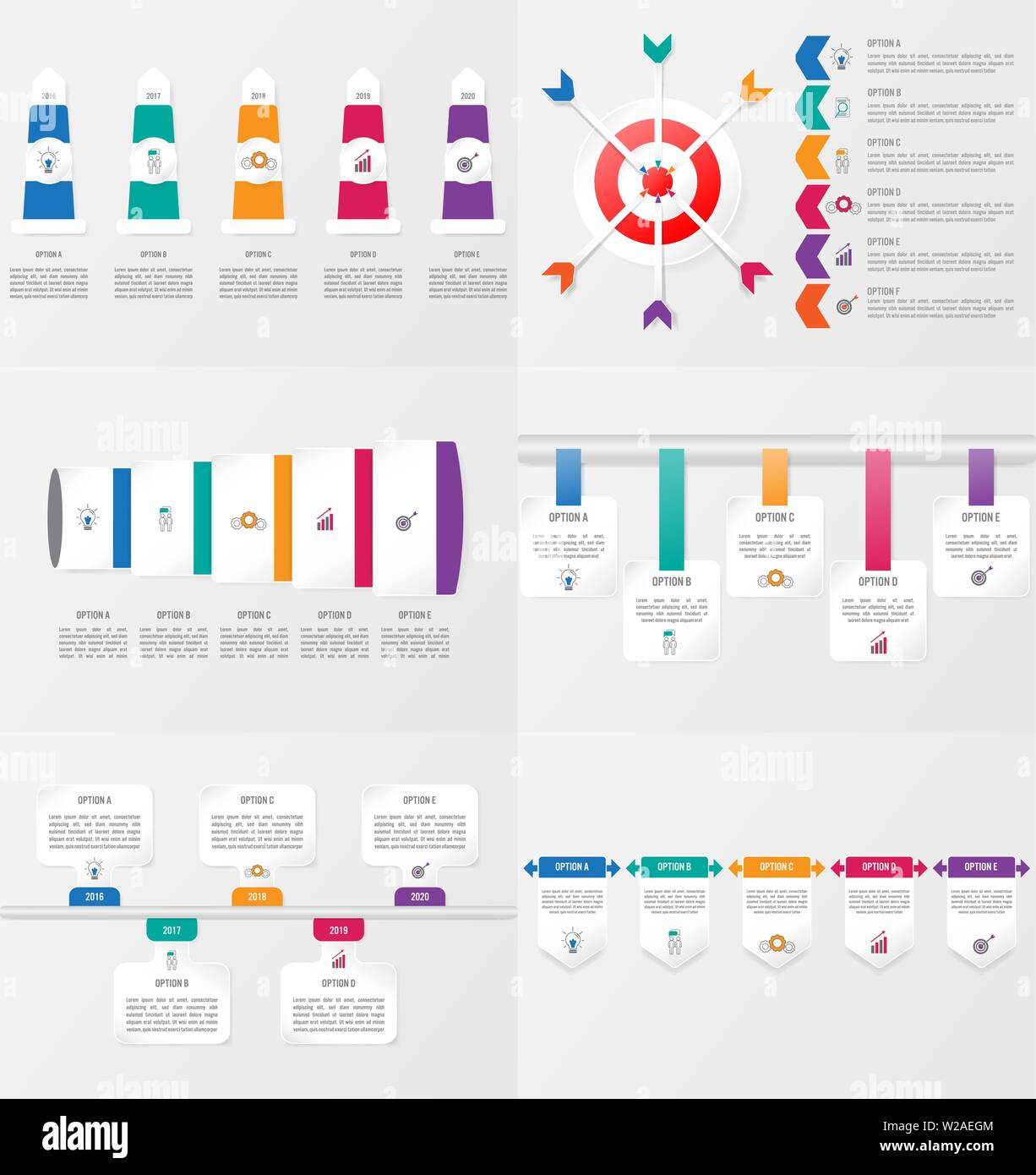 Set of infographics element template with options Stock Vector Image & Art - Alamy