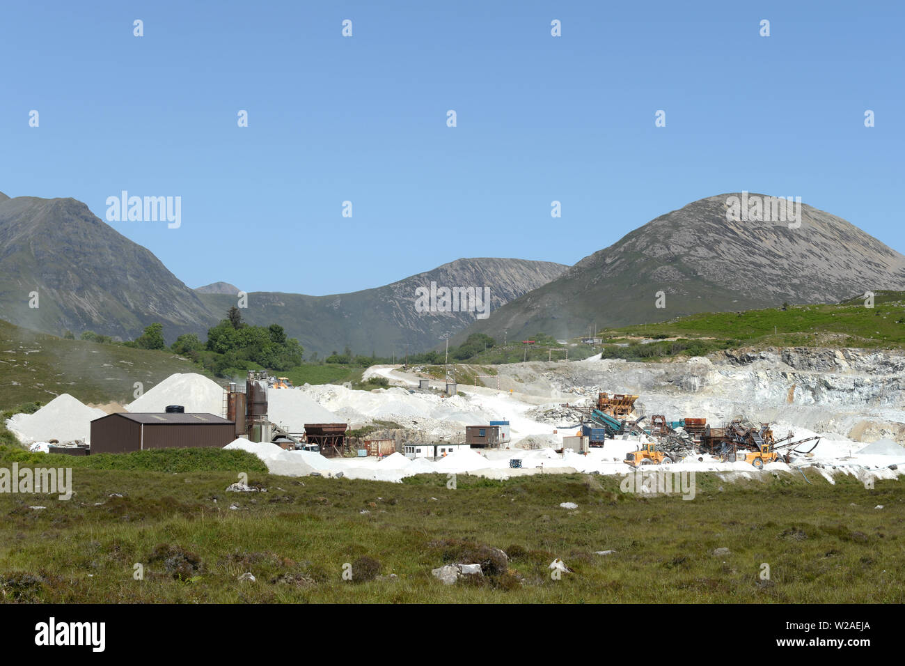 Marble mined and crushed at Torrin quarry, produces agricultural lime ...