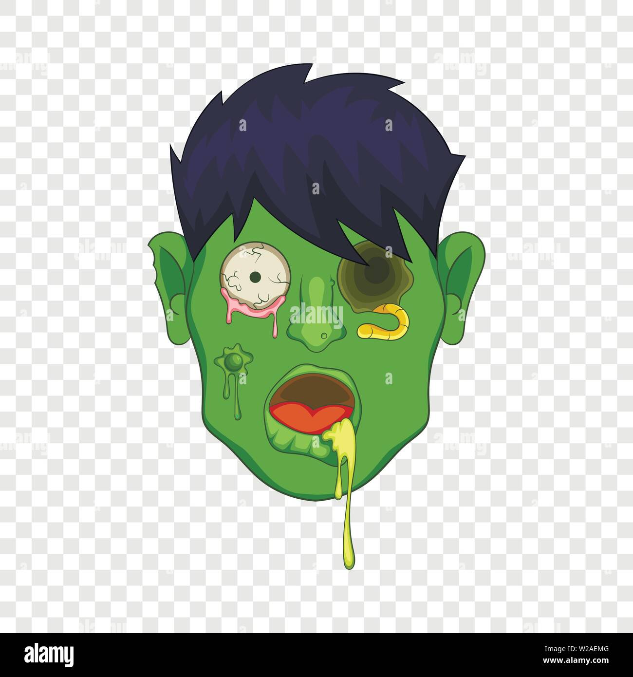 Zombie head icon, cartoon style Stock Vector Image & Art - Alamy